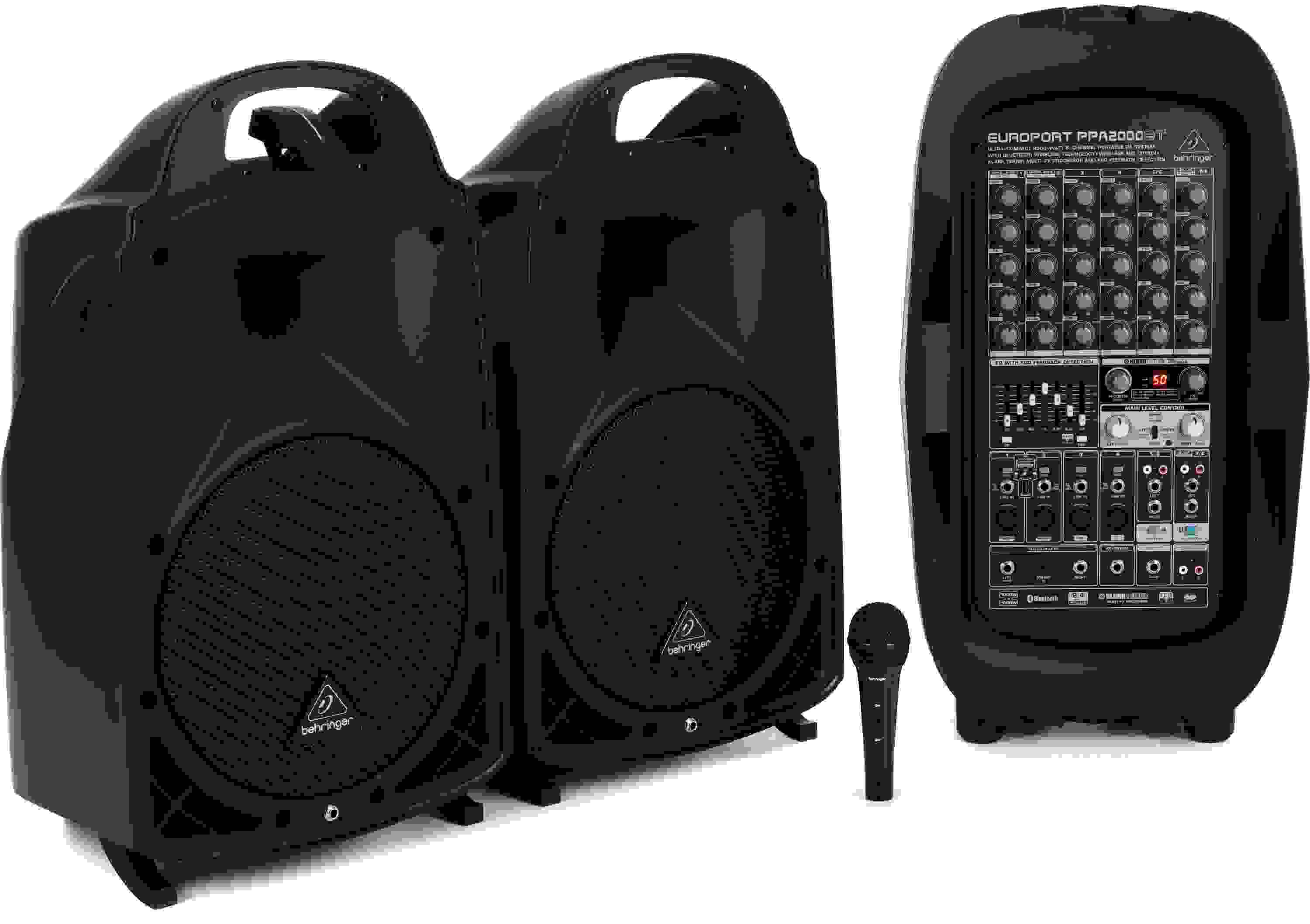 Behringer Europort PPA2000BT 8-channel Portable PA System with ...