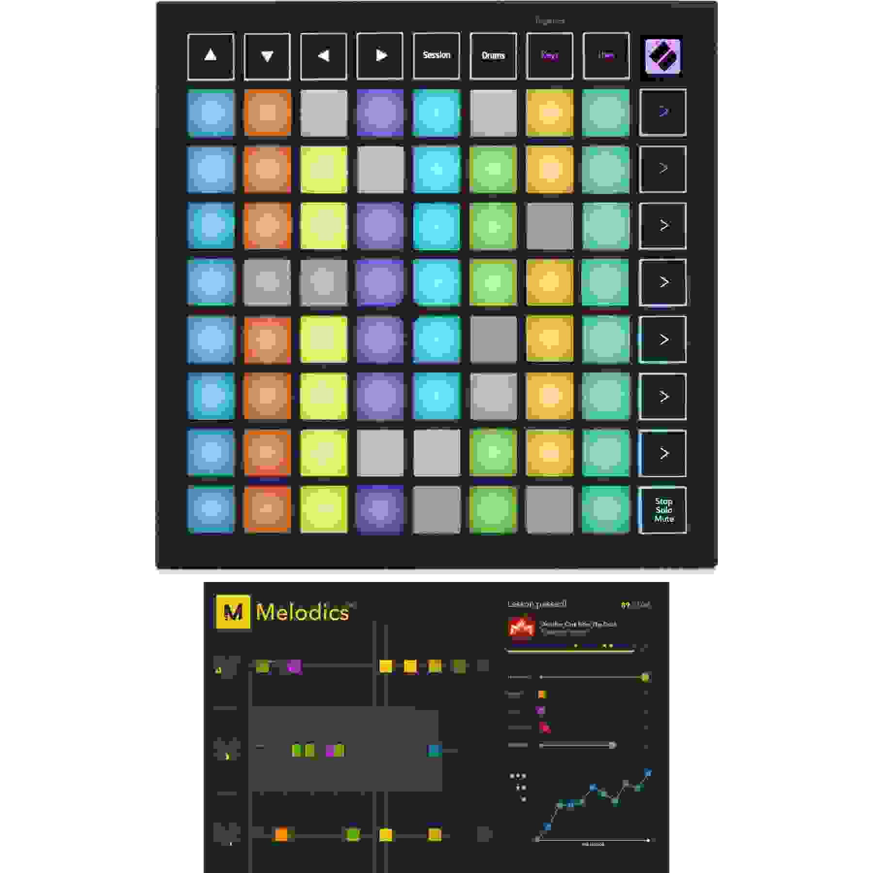 Novation Launchpad Mini MK3 Grid Controller with Melodics Lessons | Sweetwater
