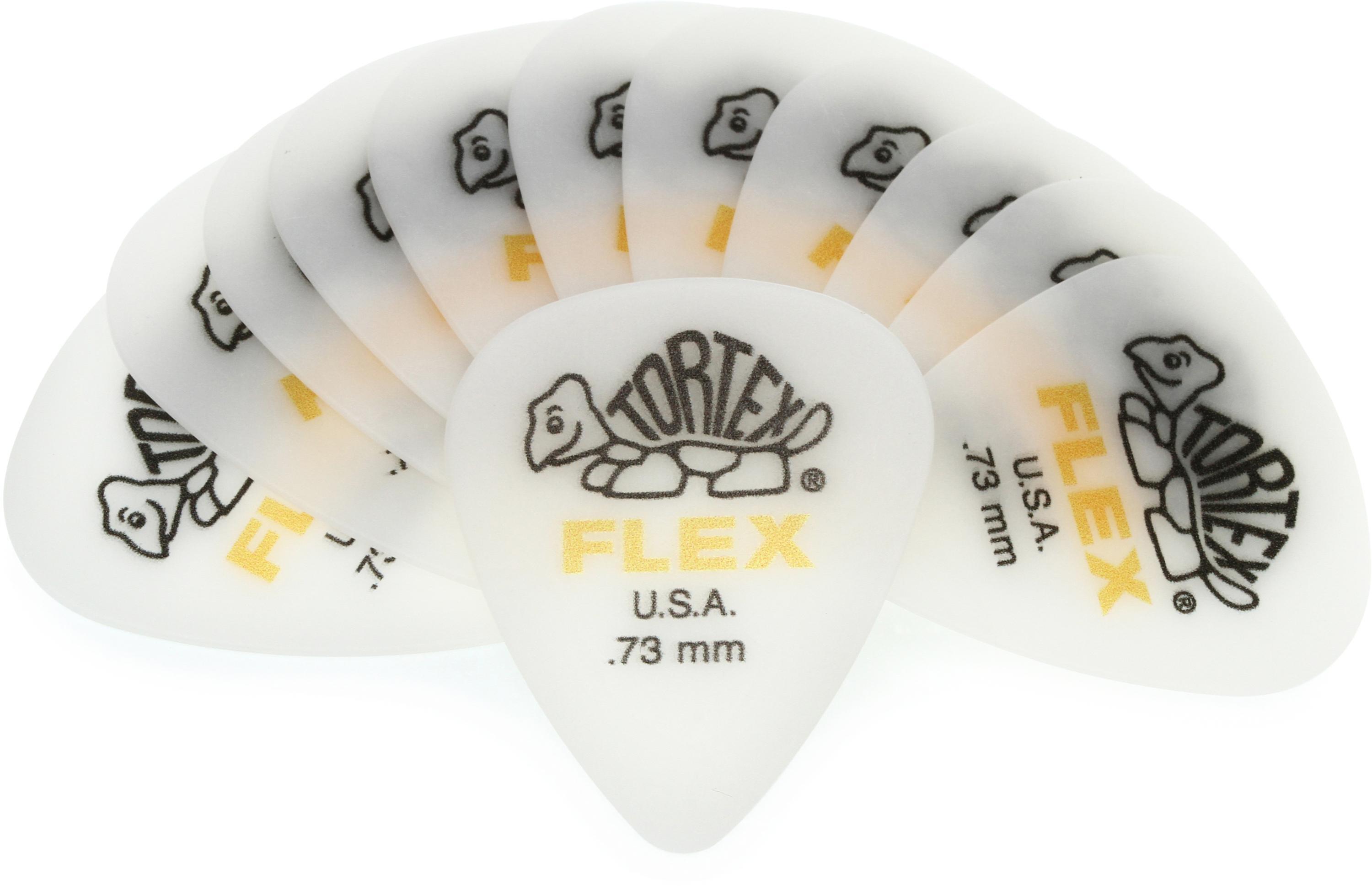 Dunlop Tortex Flex Standard Guitar Picks - .73mm White (12-pack ...
