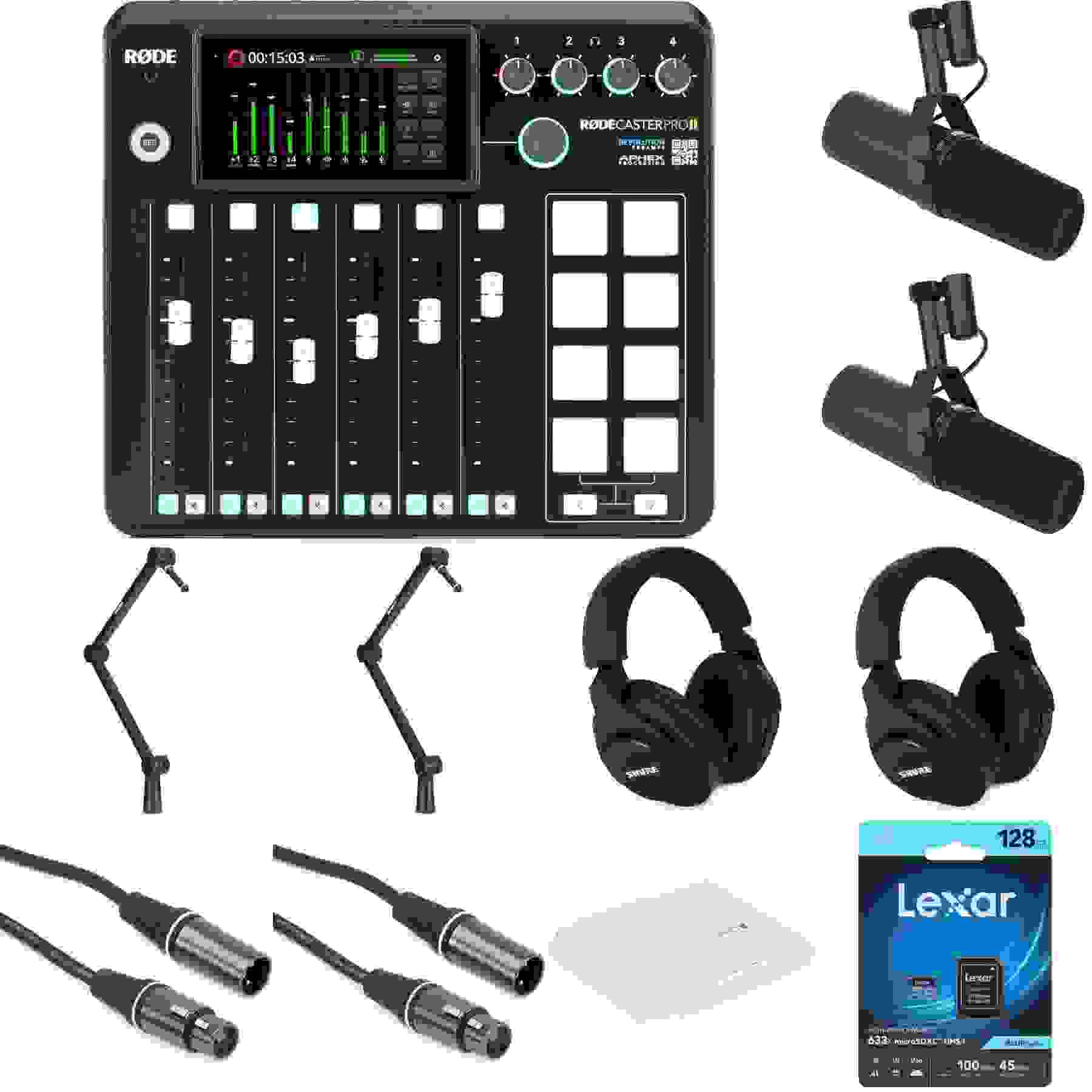 Rode Rodecaster Pro II and SM7B 2 Person Podcasting Kit | Sweetwater