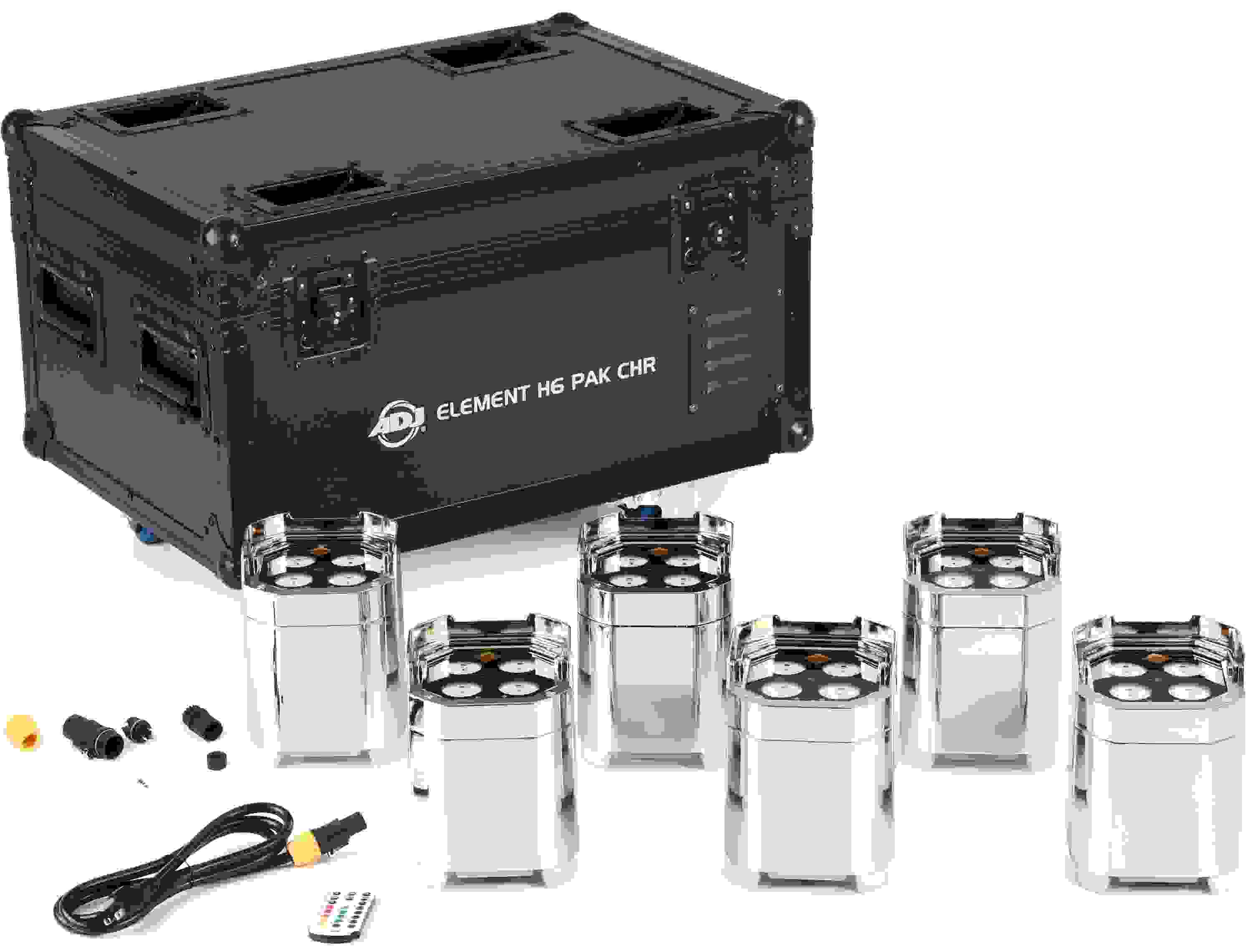 ADJ Element H6 Pak with Charging Case - Chrome | Sweetwater