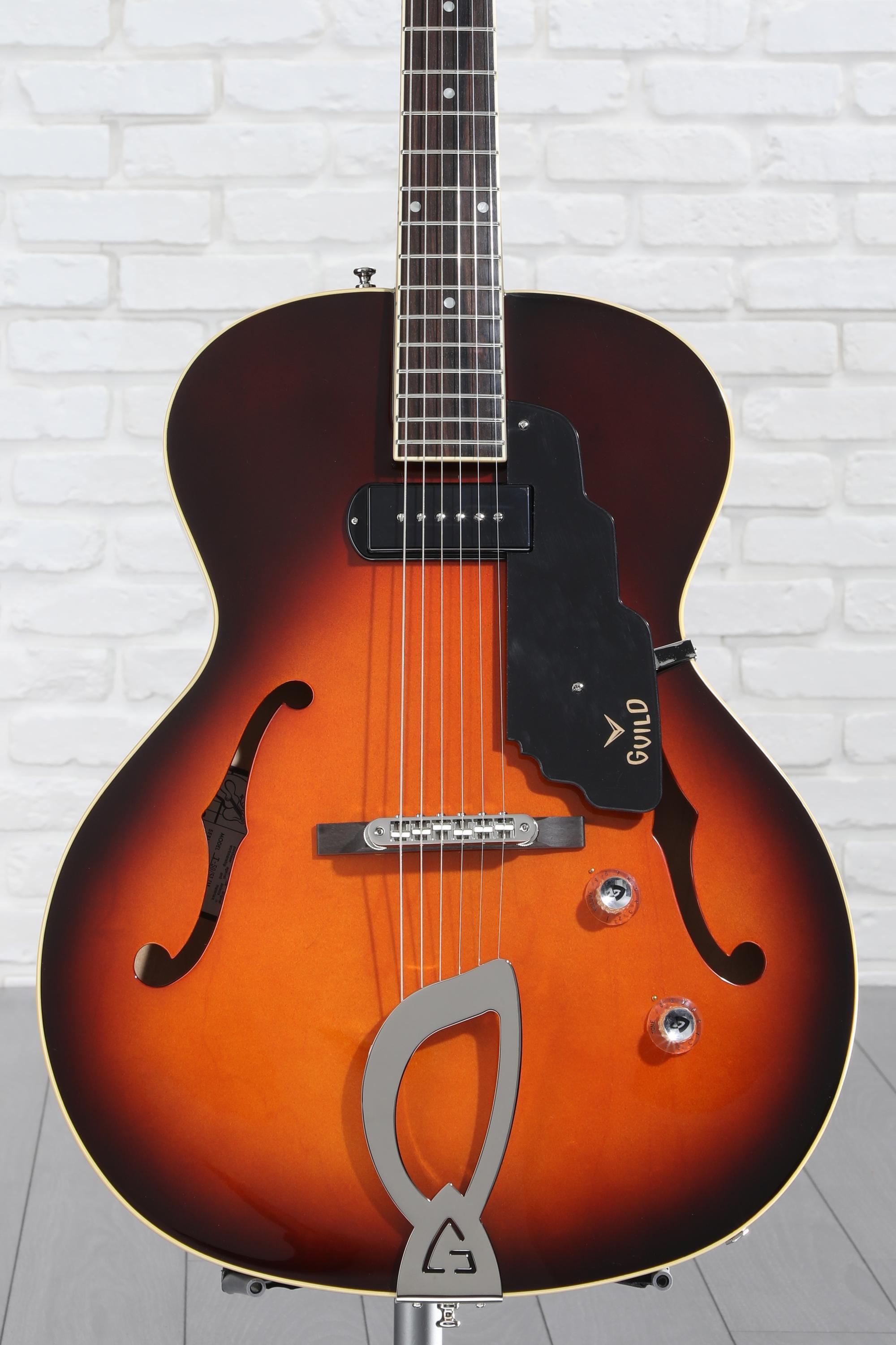 Guild T-50 Slim Hollowbody Electric Guitar - Vintage Sunburst | Sweetwater
