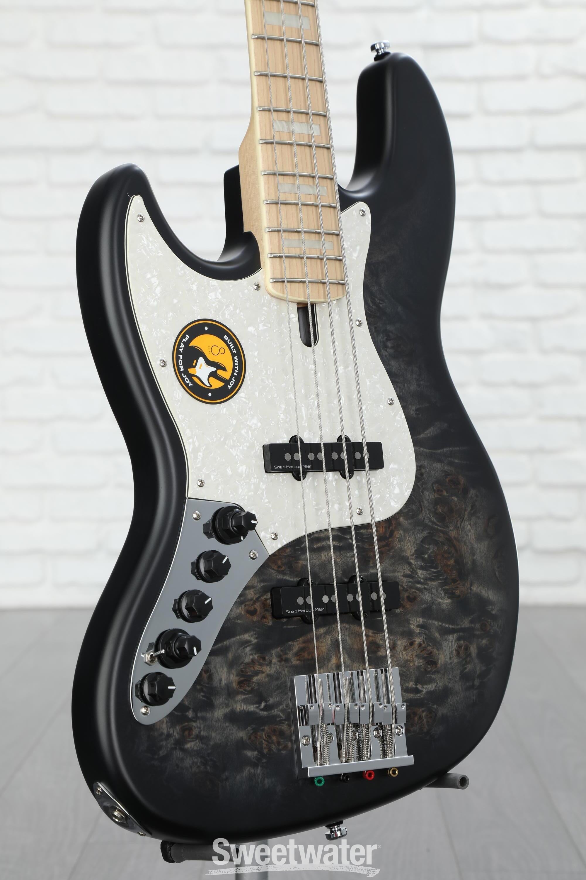 Sire Marcus Miller V7 Swamp Ash Reissue Left-handed 4-string Bass Guitar - Transparent Black ...
