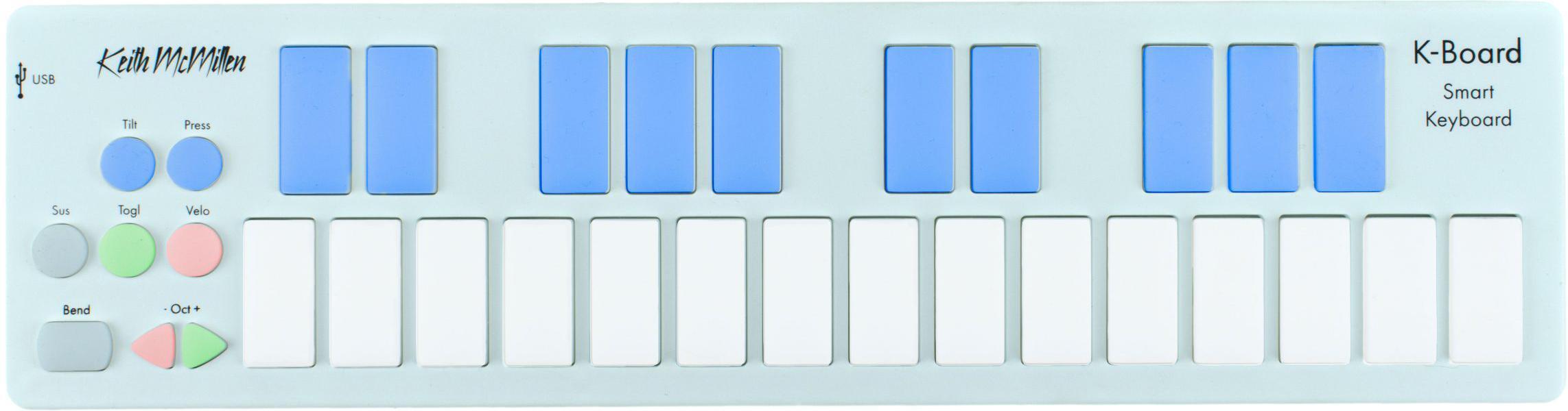 Muse Kinetics K-Board-C Smart Sensor USB MPE MIDI Keyboard Controller ...