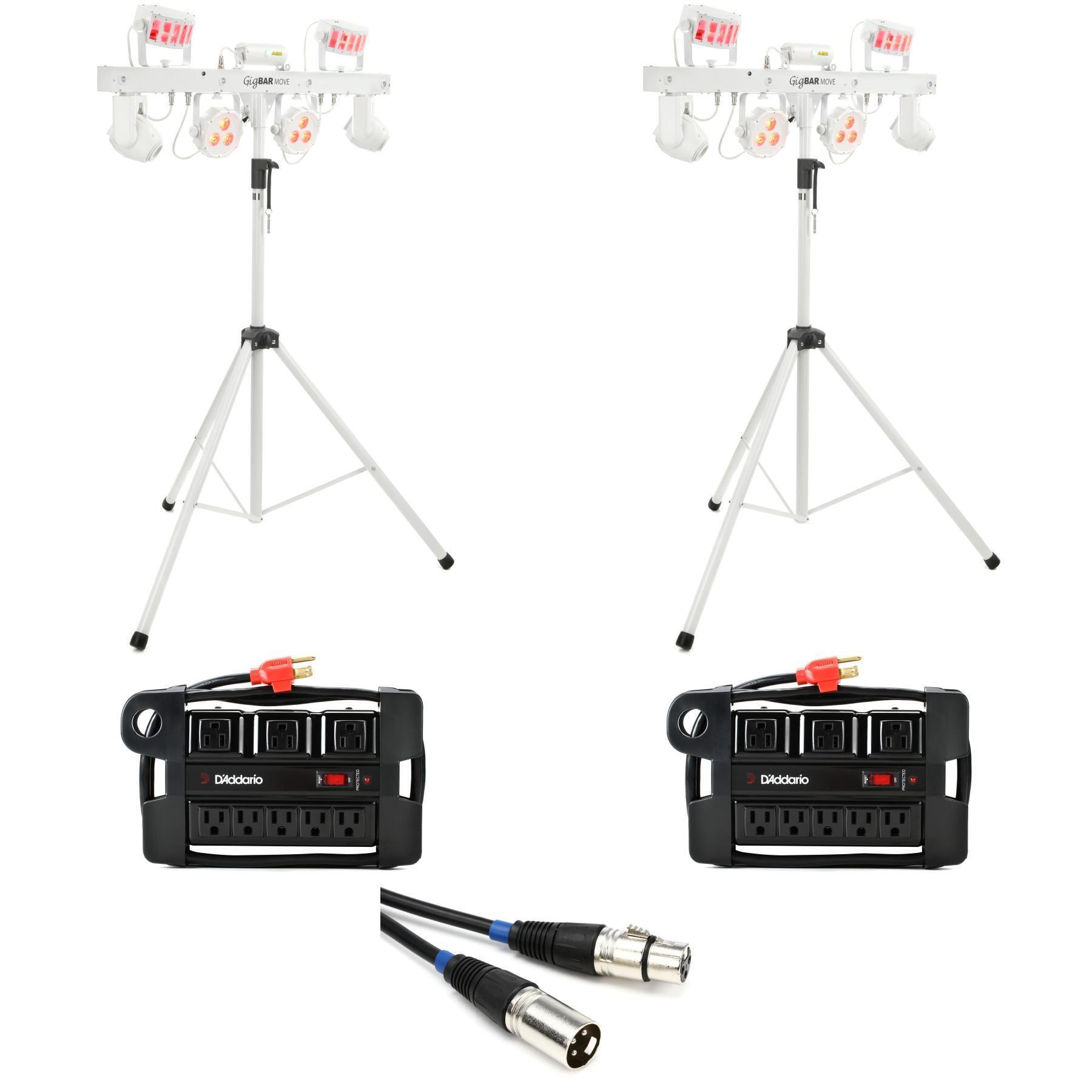 Chauvet DJ Gig Bar Move 5-in-1 LED Lighting System Pair Bundle - White ...