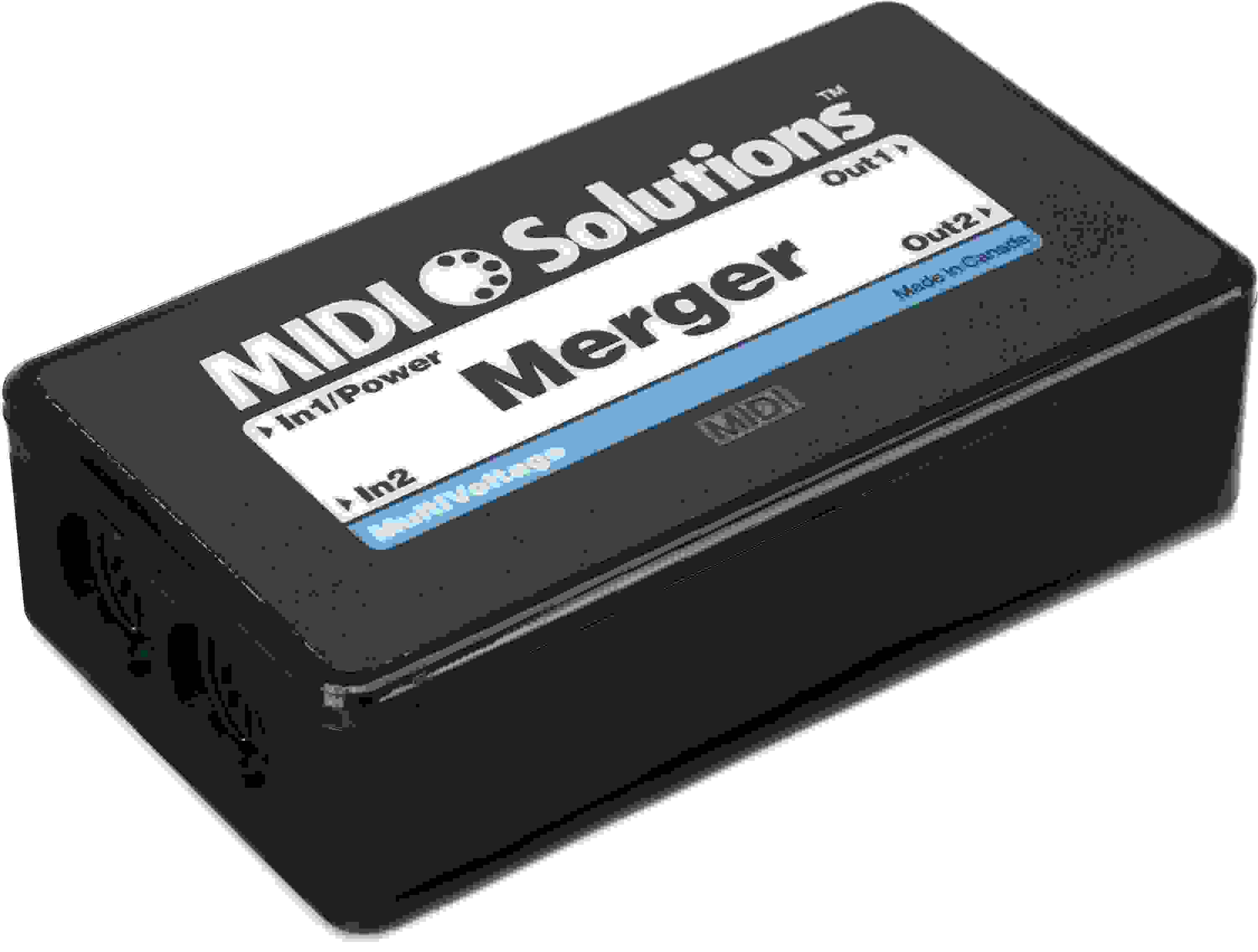 MIDI Solutions MultiVoltage Merger 2-in 2-out MIDI Merge Box | Sweetwater