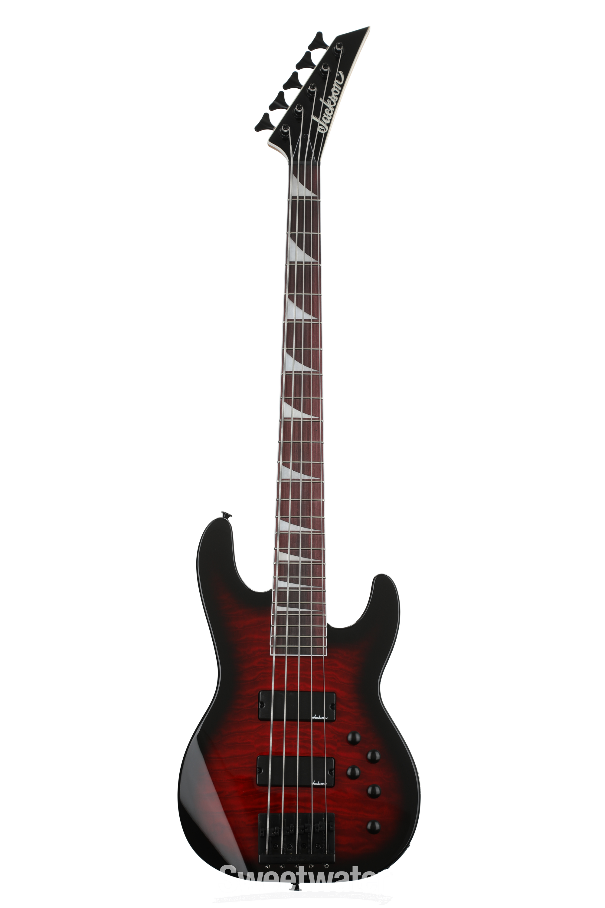 Jackson Concert Bass JS3VQ - Transparent Red Burst | Sweetwater