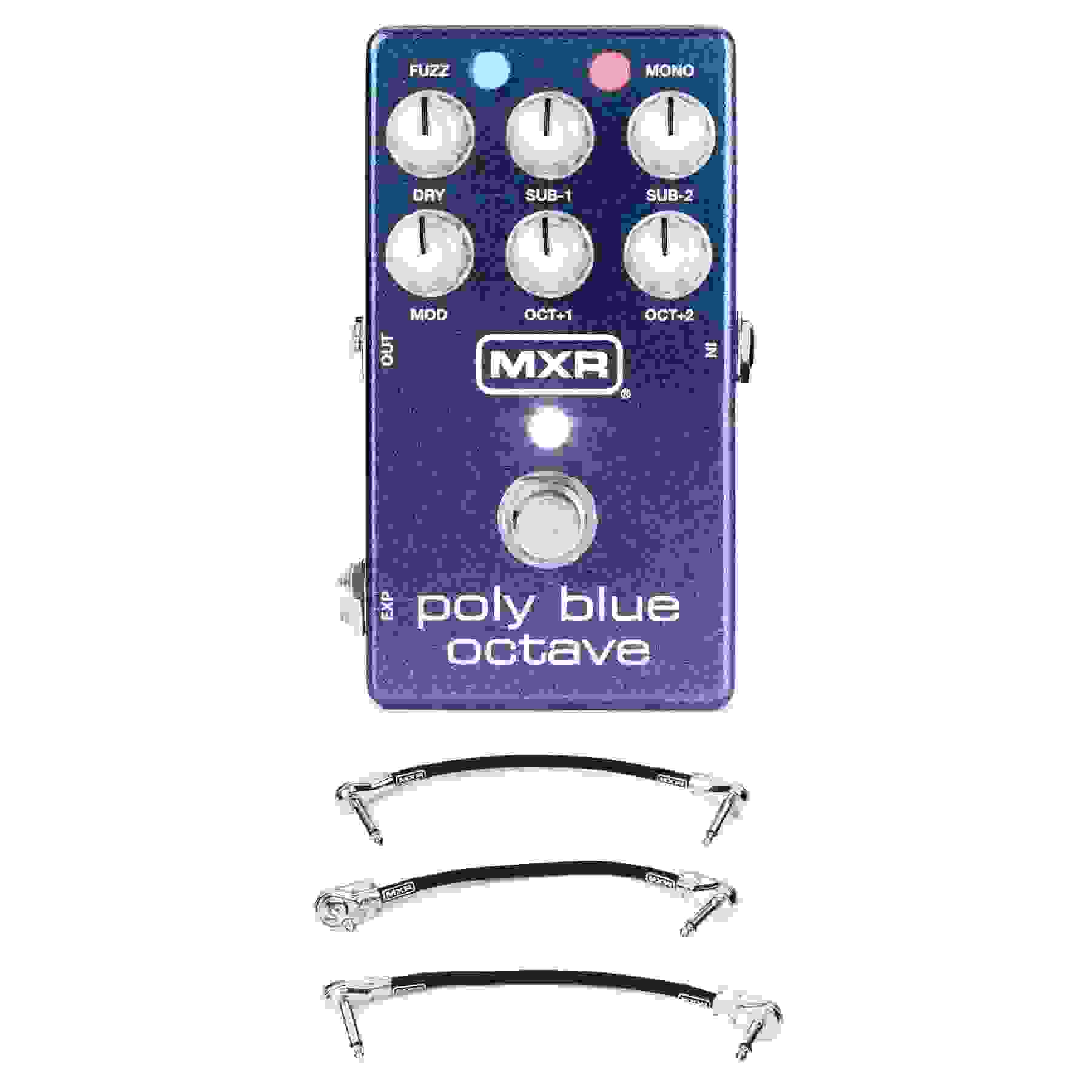 MXR Poly Blue Octave Pedal with Patch Cables | Sweetwater