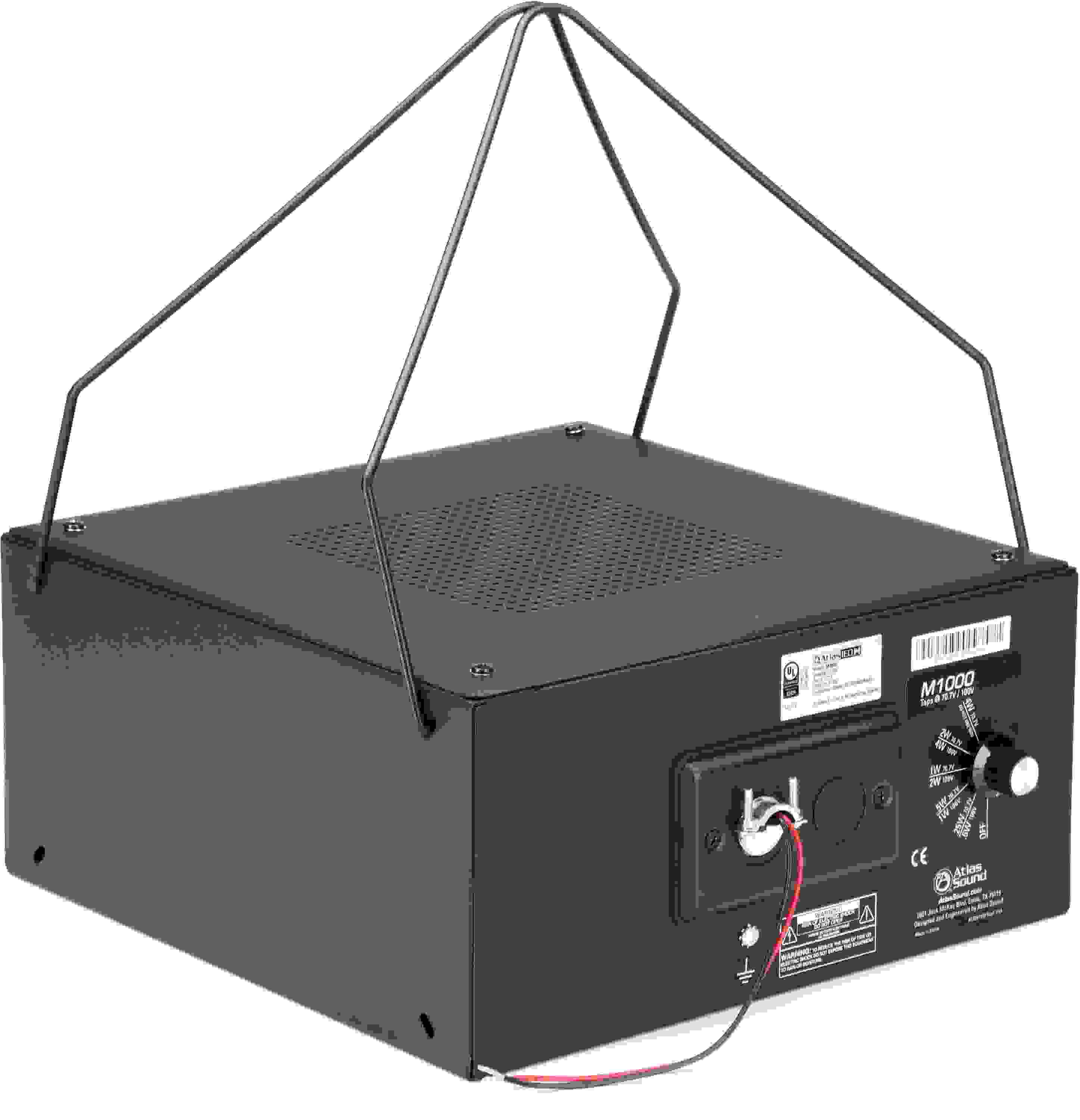 AtlasIED M1000 8 inch 4-watt 70V Sound Masking Speaker - Black | Sweetwater