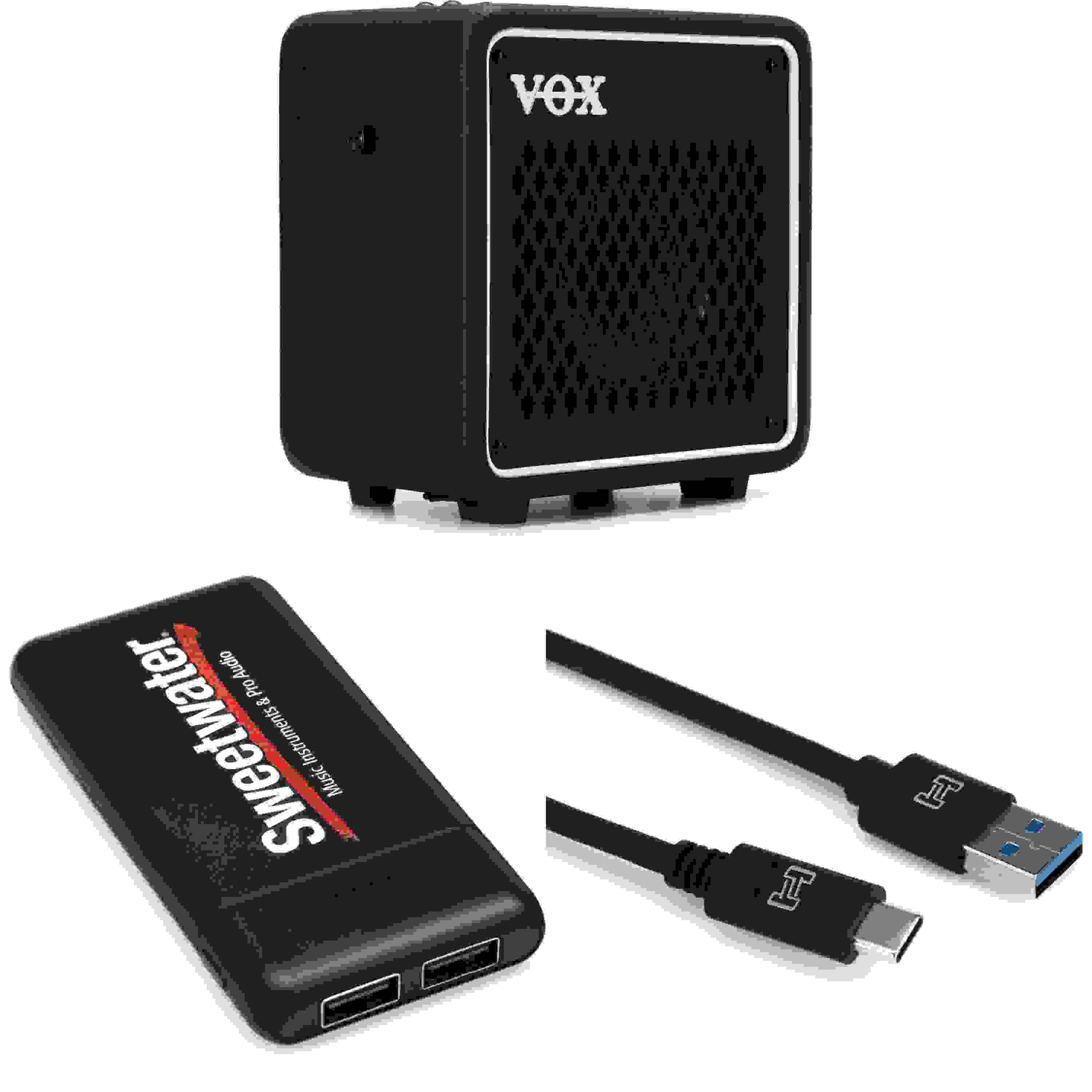 Vox Mini Go 10 - 10-watt Portable Modeling Amp with Mobile Power Bank ...