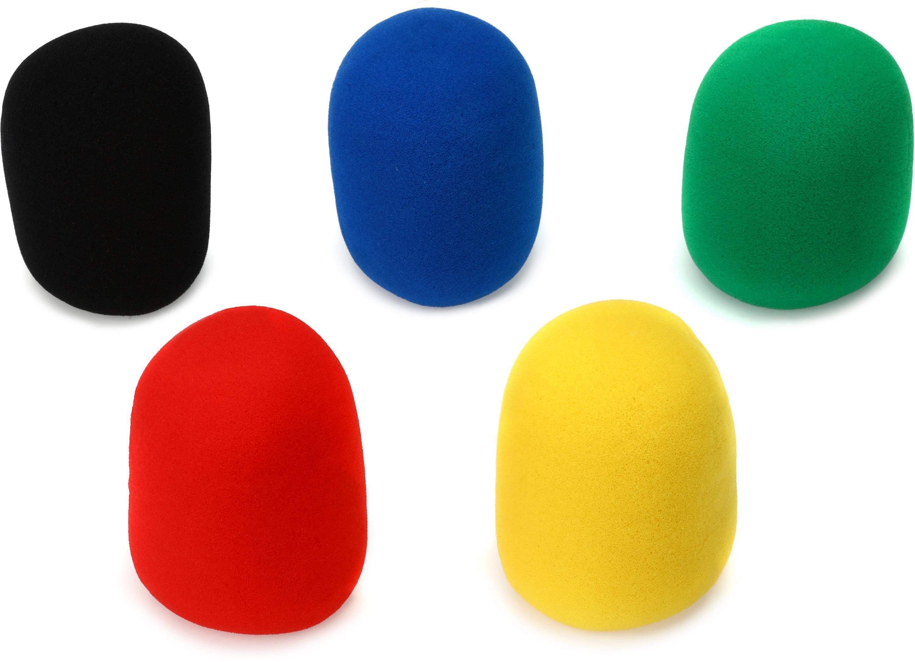 On-Stage ASWS58C5 Windscreen for Handheld Microphones - Multi-color (5 ...
