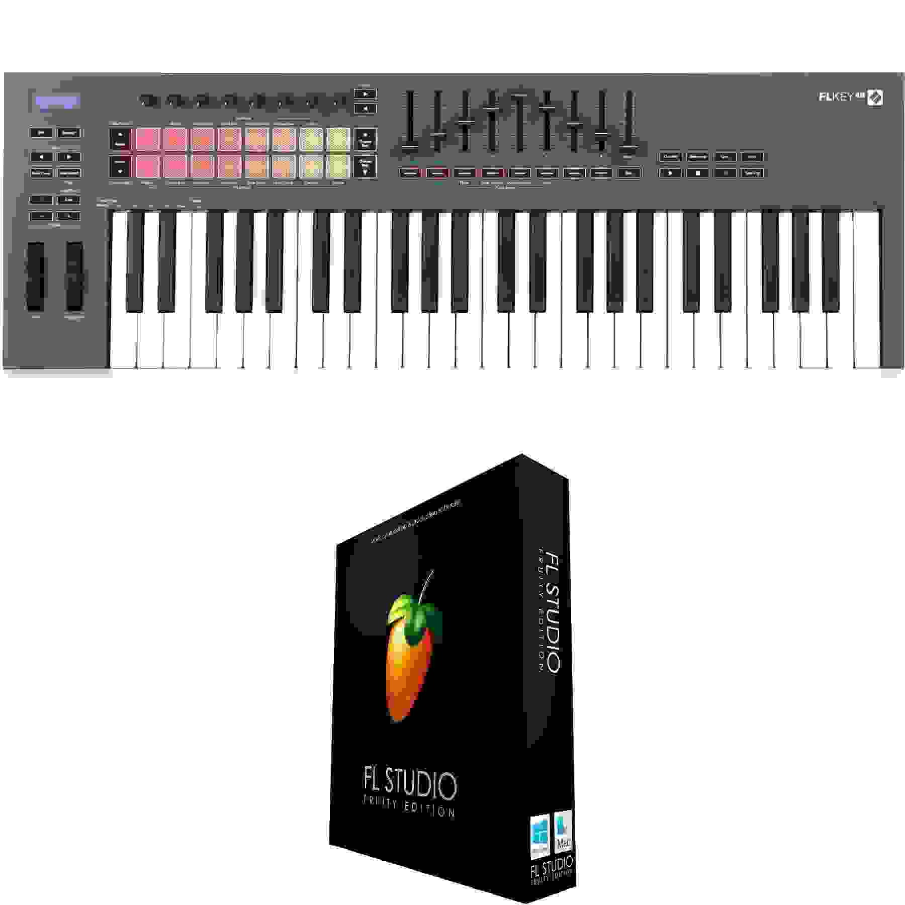 Novation FLkey 49 Keyboard Controller and FL Studio Fruity Edition ...