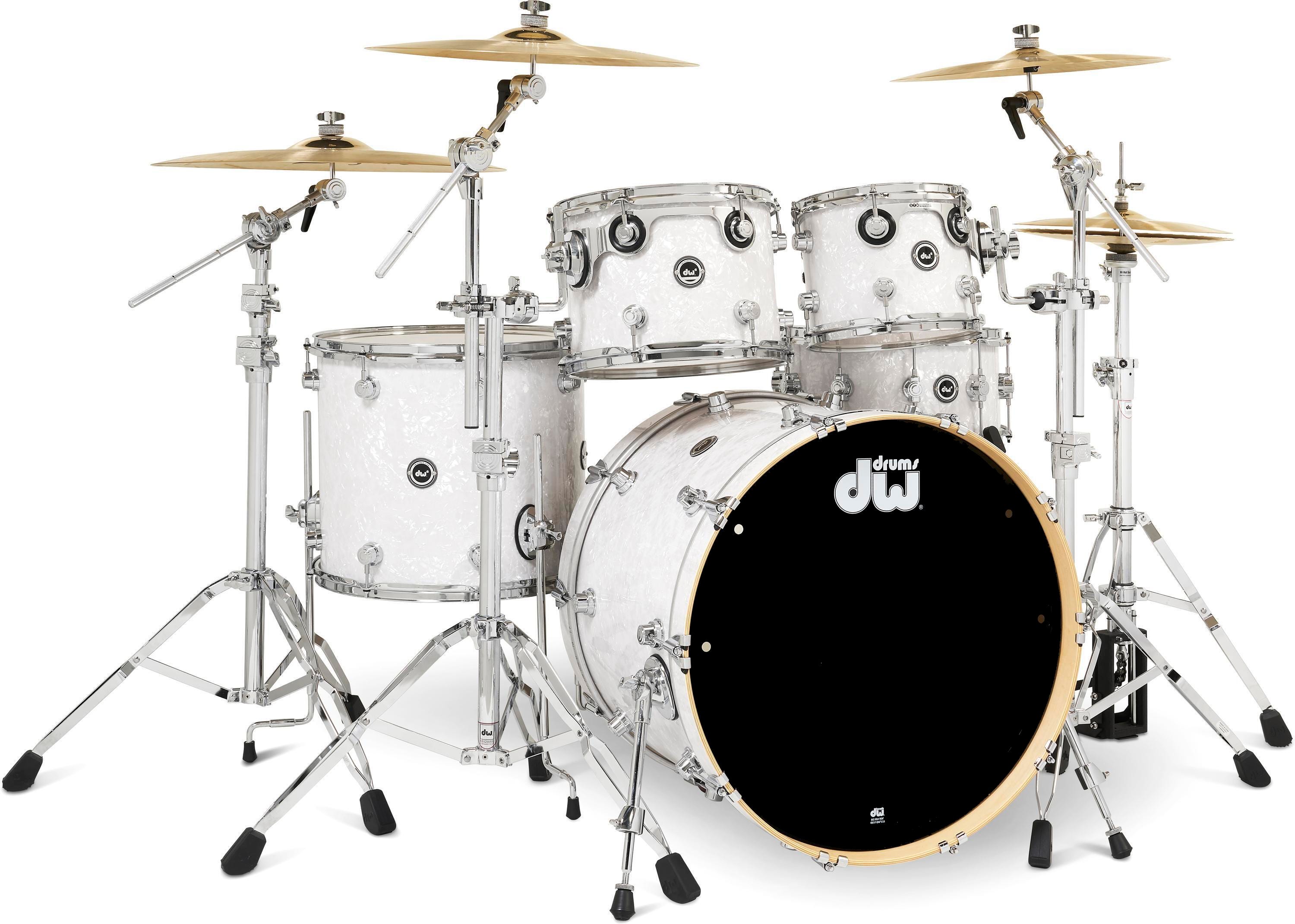 DW DWe 5-piece Drum Kit Bundle - White Marine Pearl FinishPly | Sweetwater
