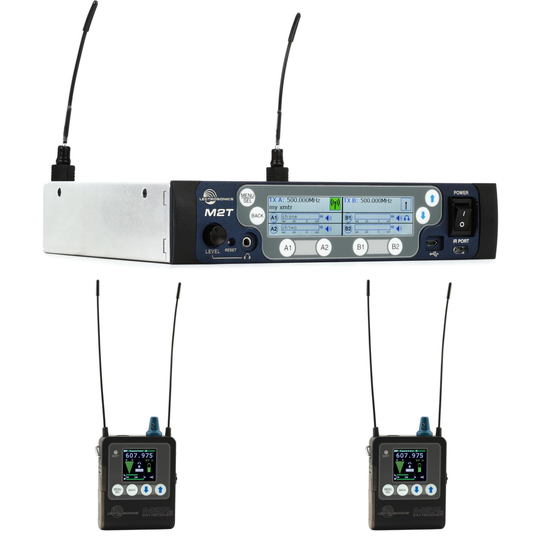 Lectrosonics M2T Digital IEM/IFB Wireless Transmitter with Receivers ...