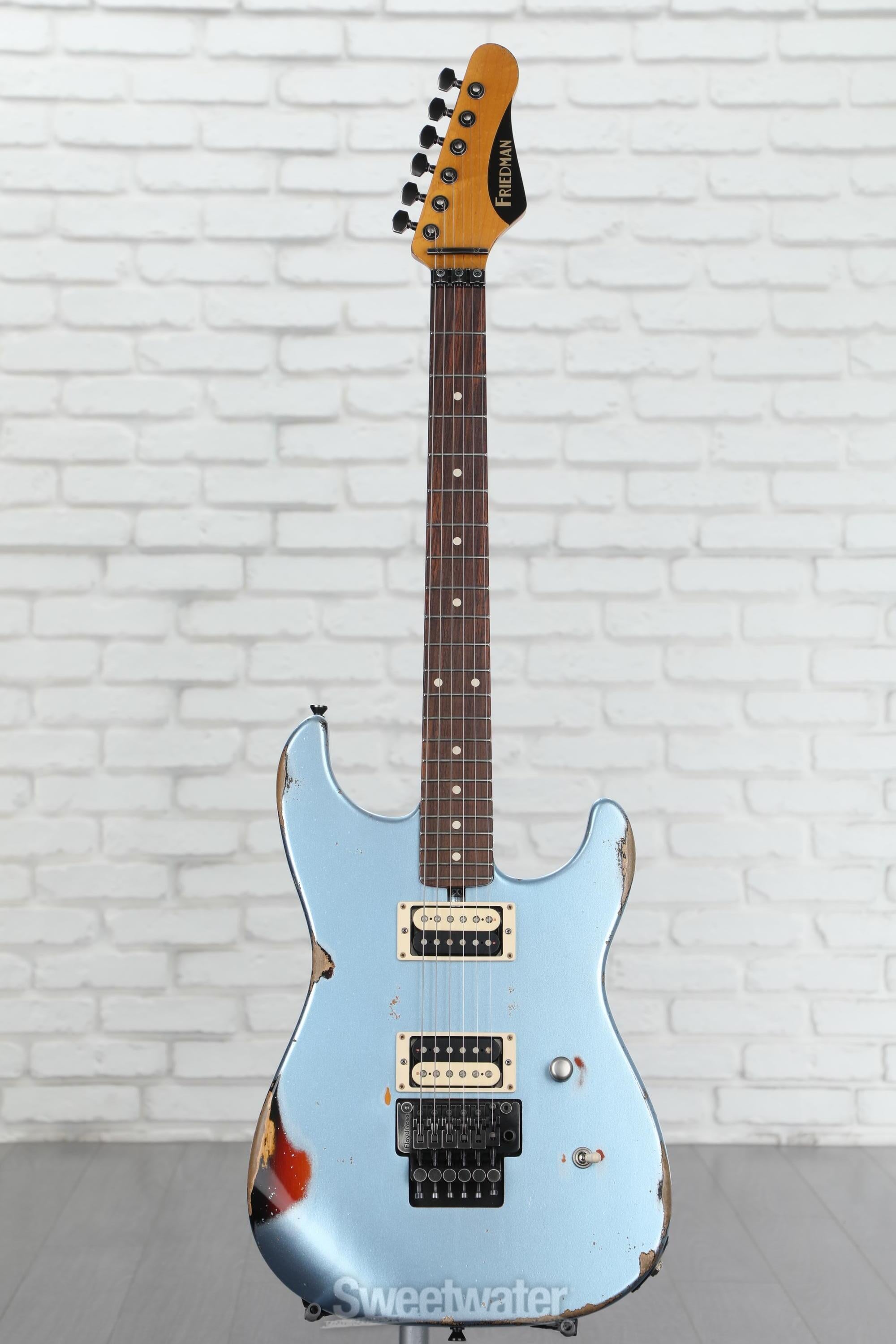 Friedman Cali Aged Electric Guitar - Ice Blue Metallic Over 3-tone ...