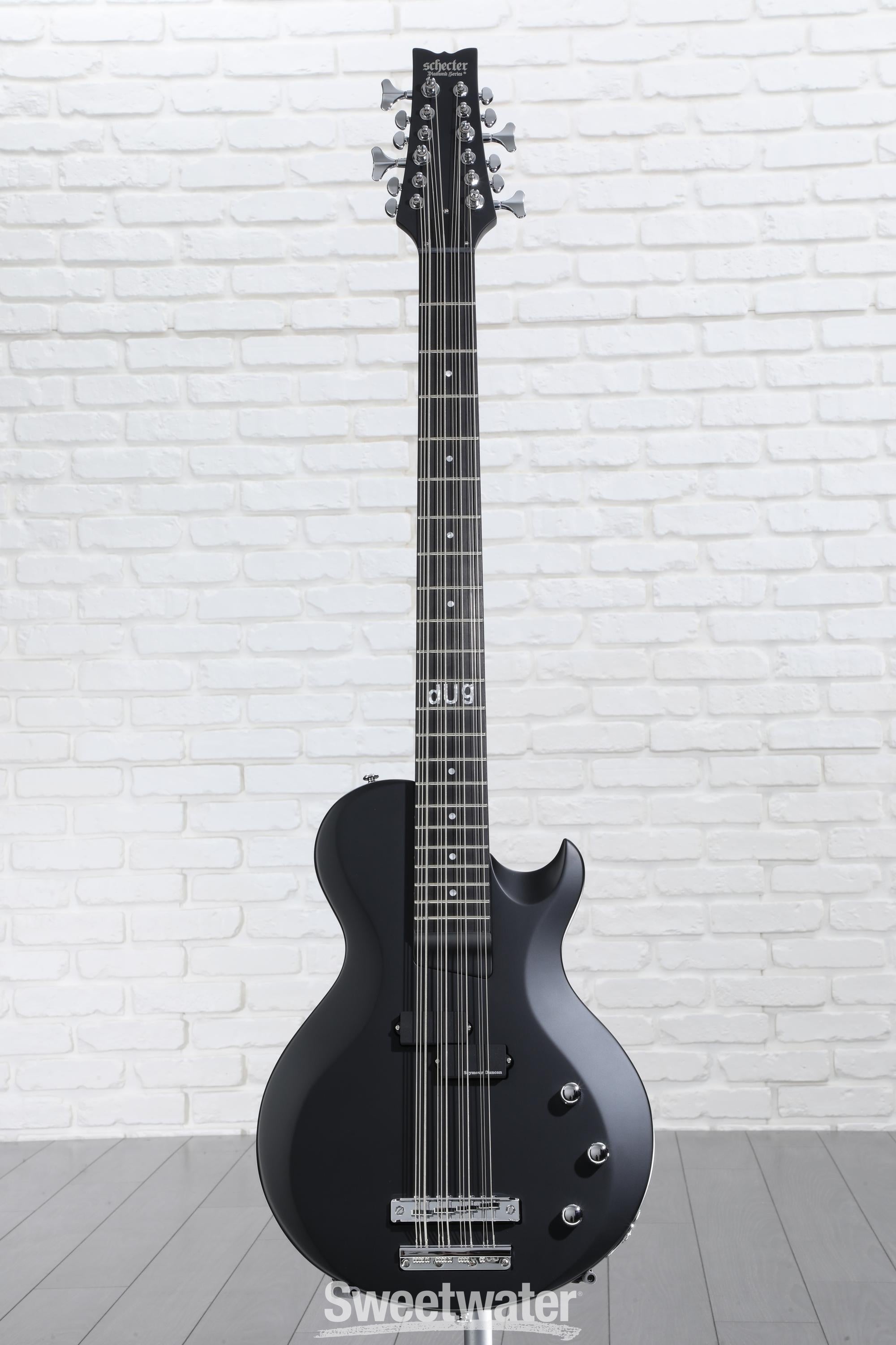Schecter dUg Pinnick DP-12 12-string Bass Guitar - Satin Black | Sweetwater