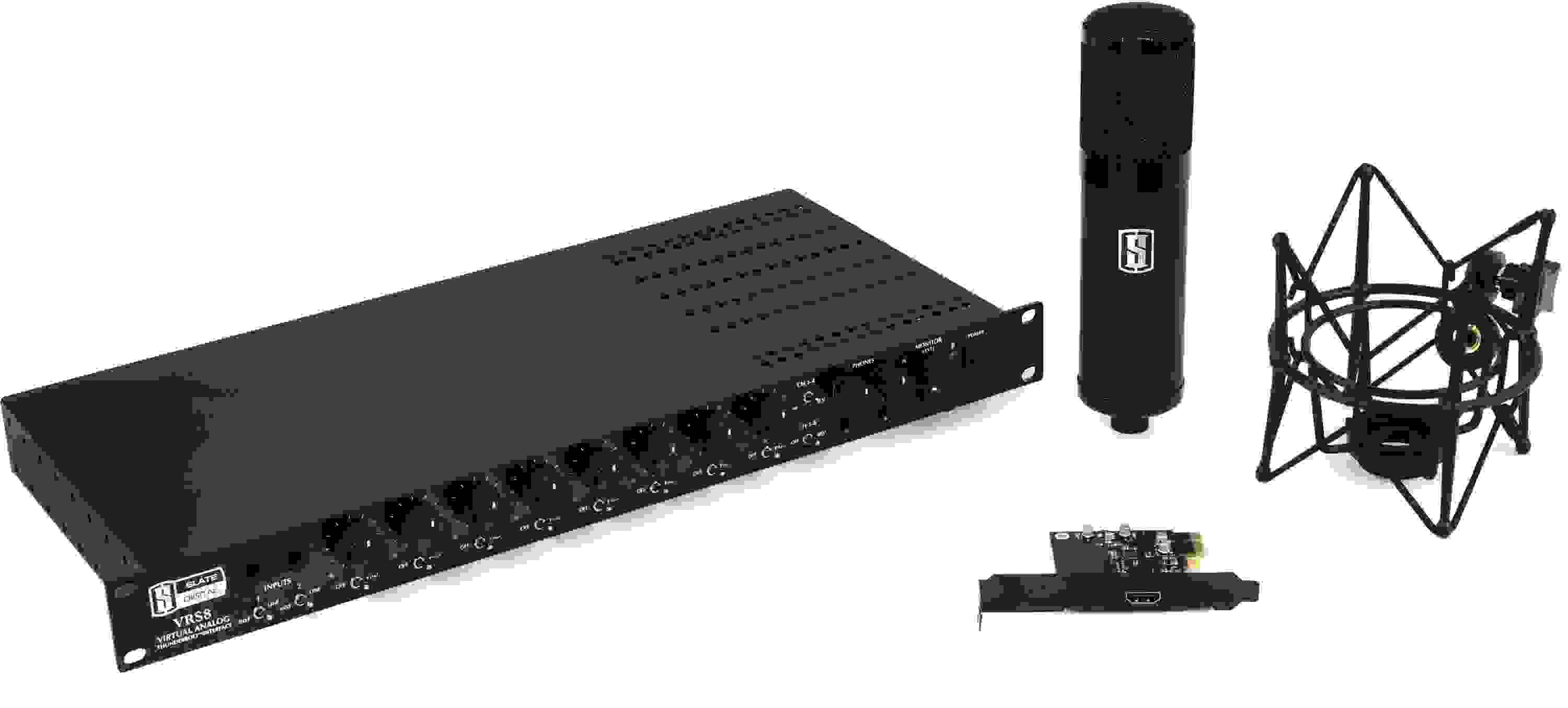 Slate Digital VRS8 Thunderbolt Audio Interface with VMS ML-1 Microphone ...