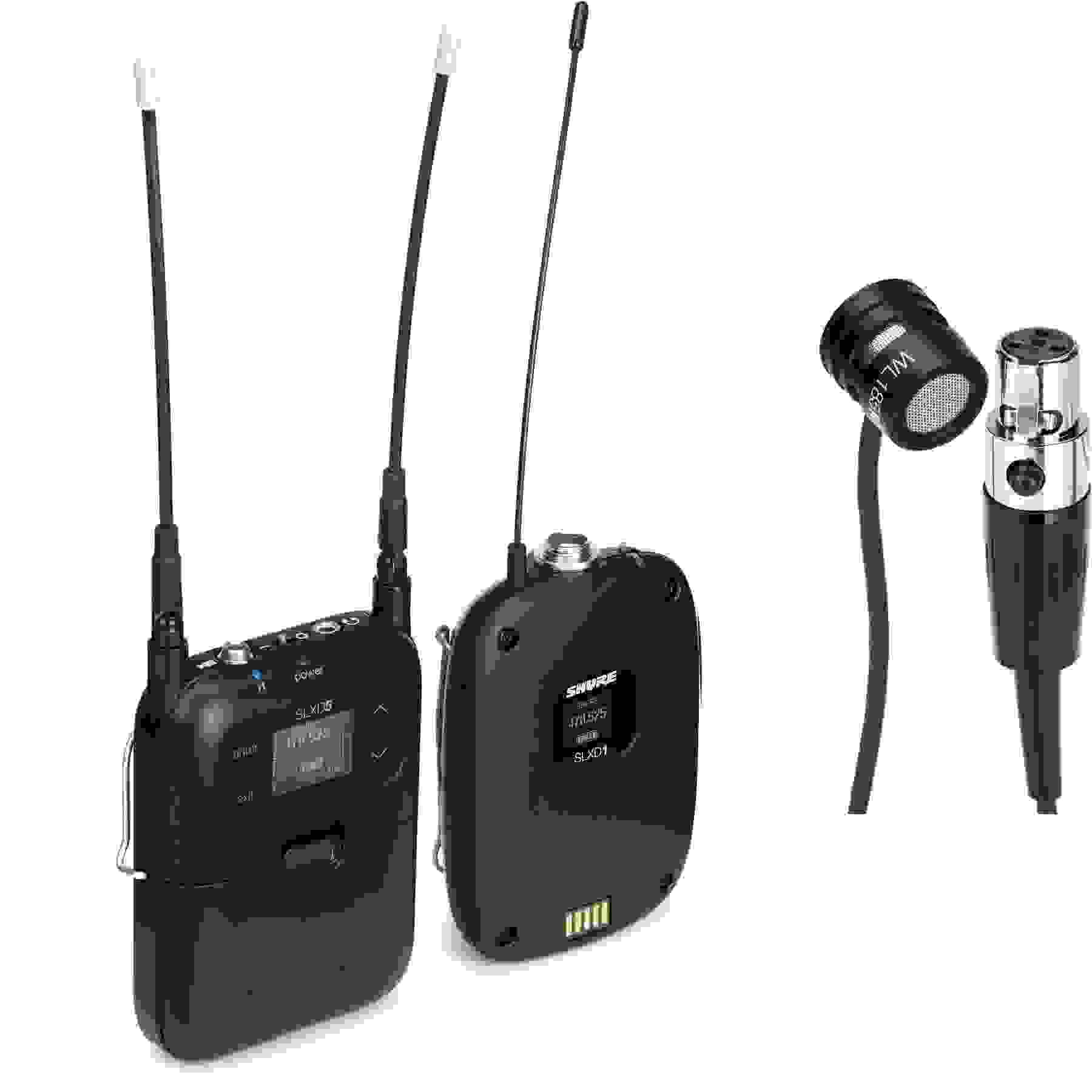 Shure SLXD15/85 Wireless Bodypack System with WL 185 Lavalier Microphone - G58 Band | Sweetwater