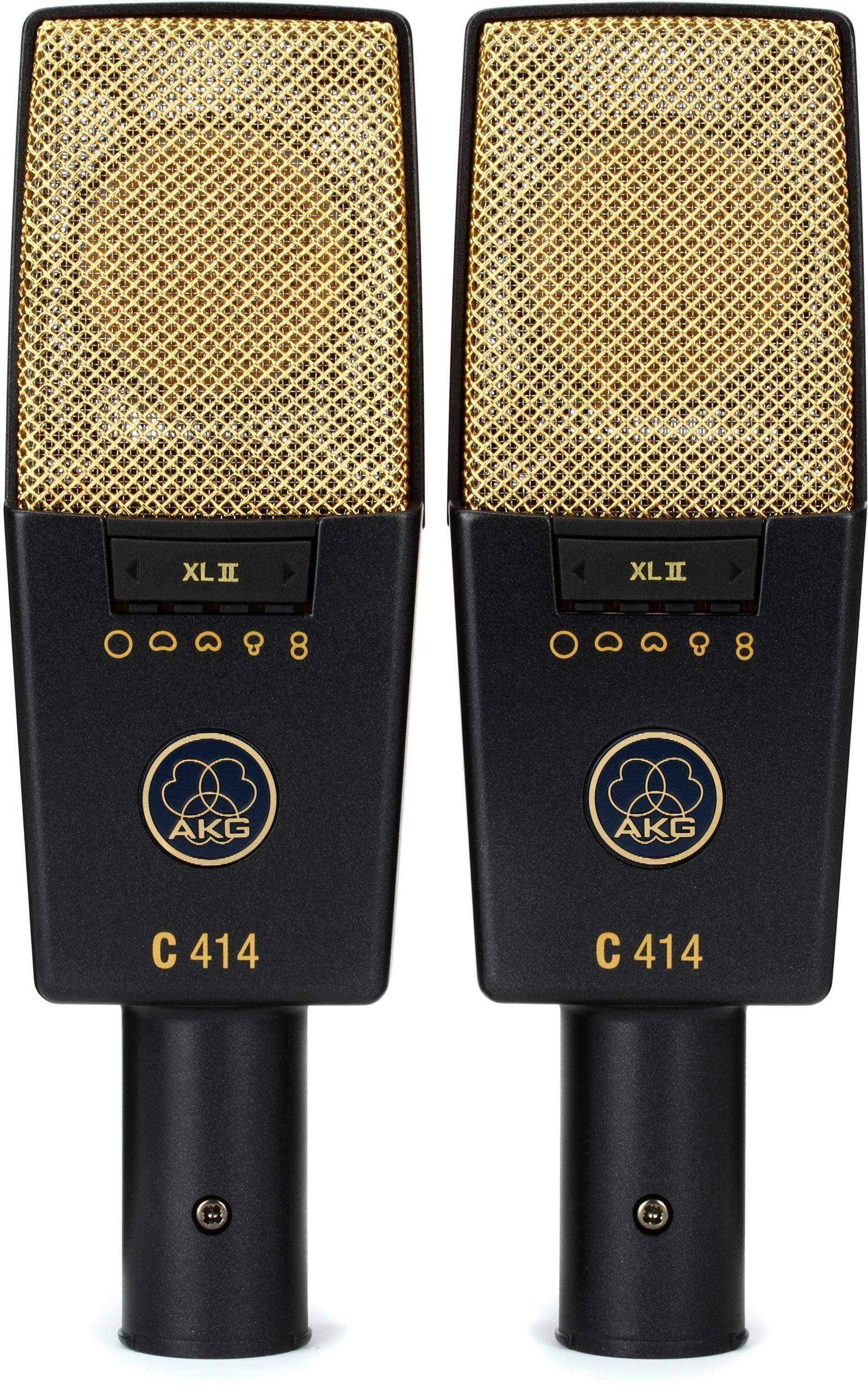 AKG C414 XLII/ST Large-diaphragm Condenser Microphone - Matched Pair ...