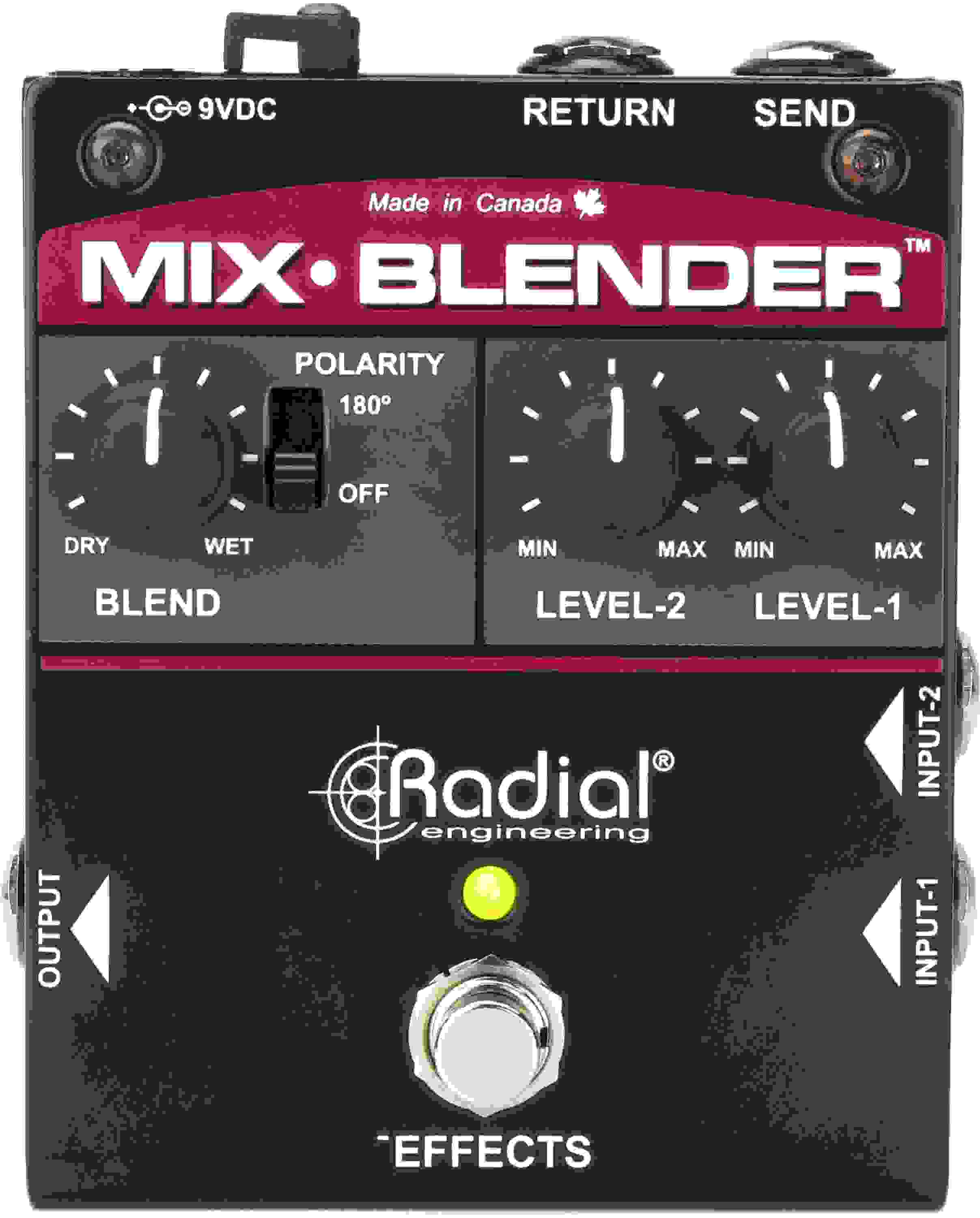 Radial Mix-Blender Dual Instrument Buffer, Mixer, and FX Loop Interface ...
