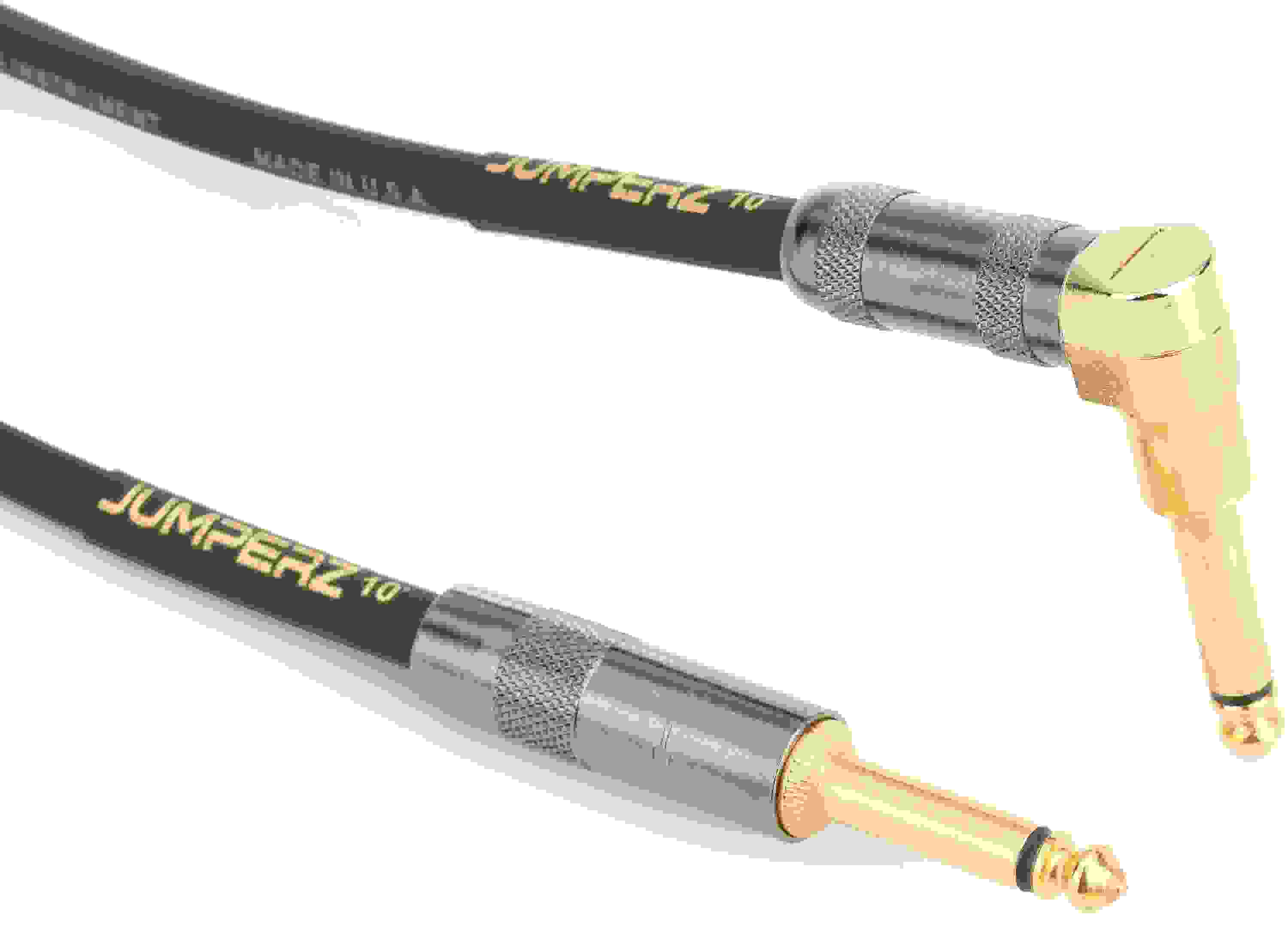 JUMPERZ Zipline T-style Gold Instrument Cable - 10 feet | Sweetwater