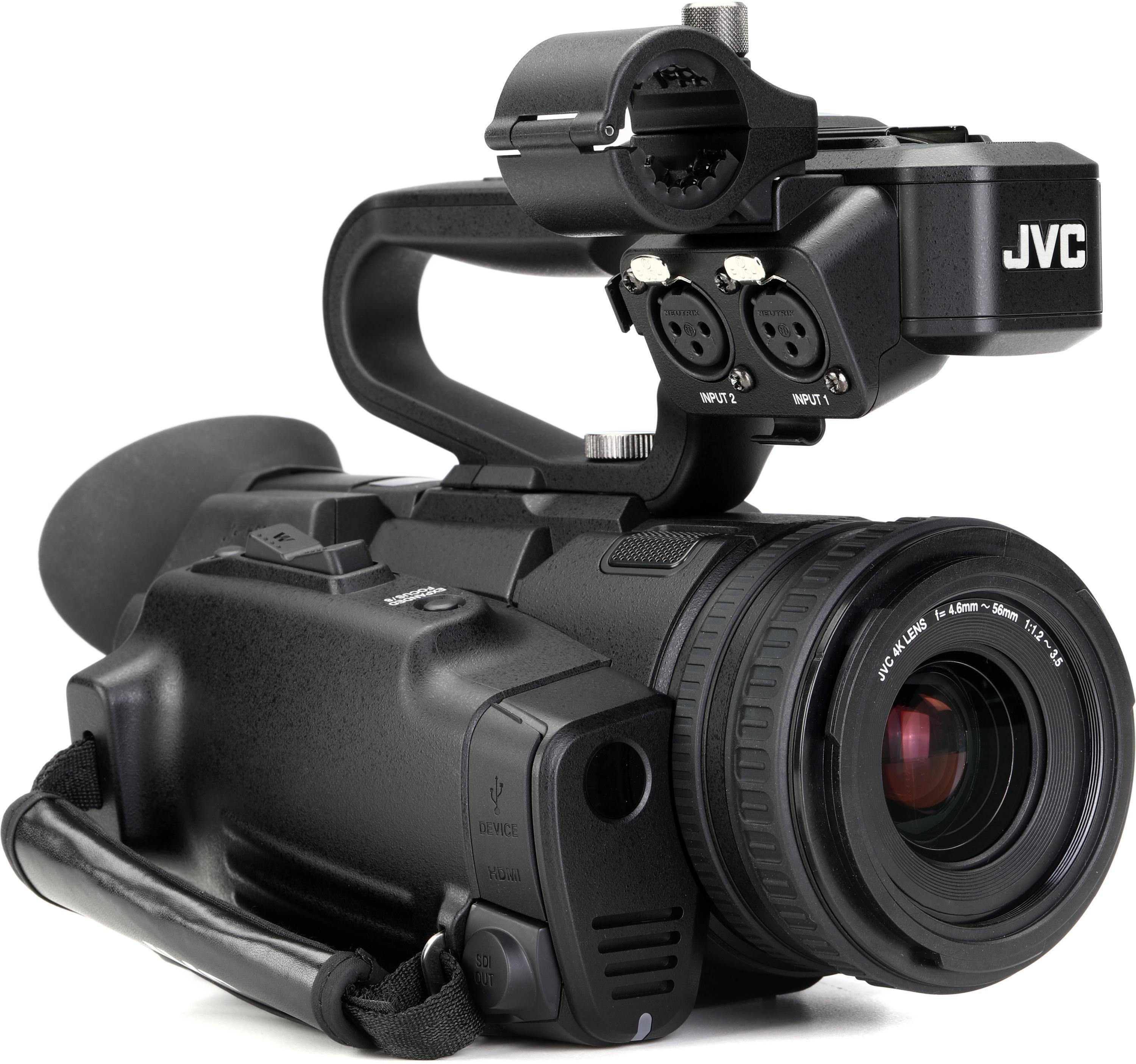 JVC GY-HM250HW 4KCAM Compact Handheld Camcorder with 12x Lens | Sweetwater