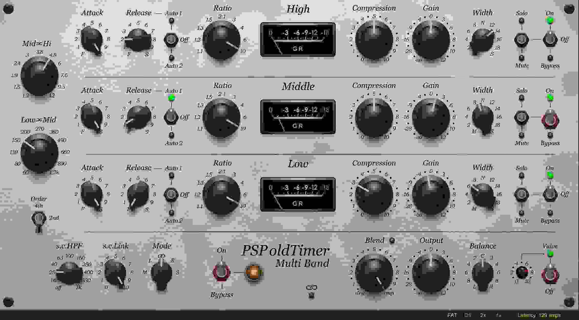 PSP Audioware oldTimer MB Vintage-style Multiband Compressor Plug-in ...