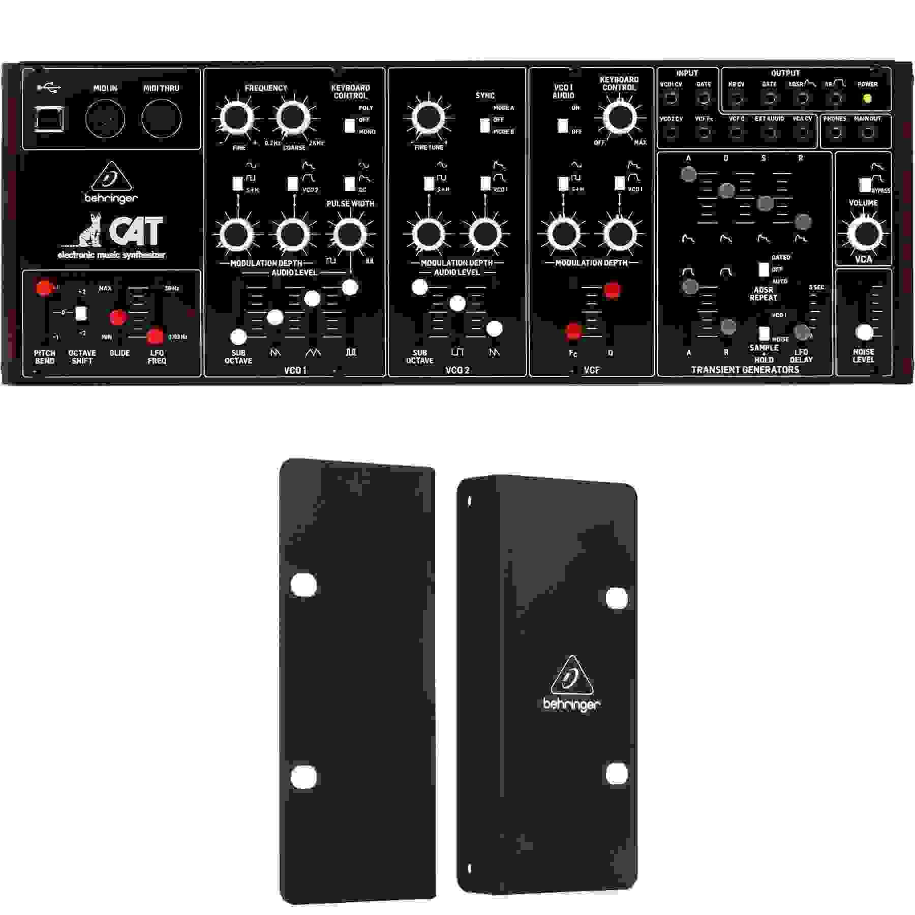 Behringer CAT Desktop Duophonic Analog Synthesizer Module and Rack Ears ...