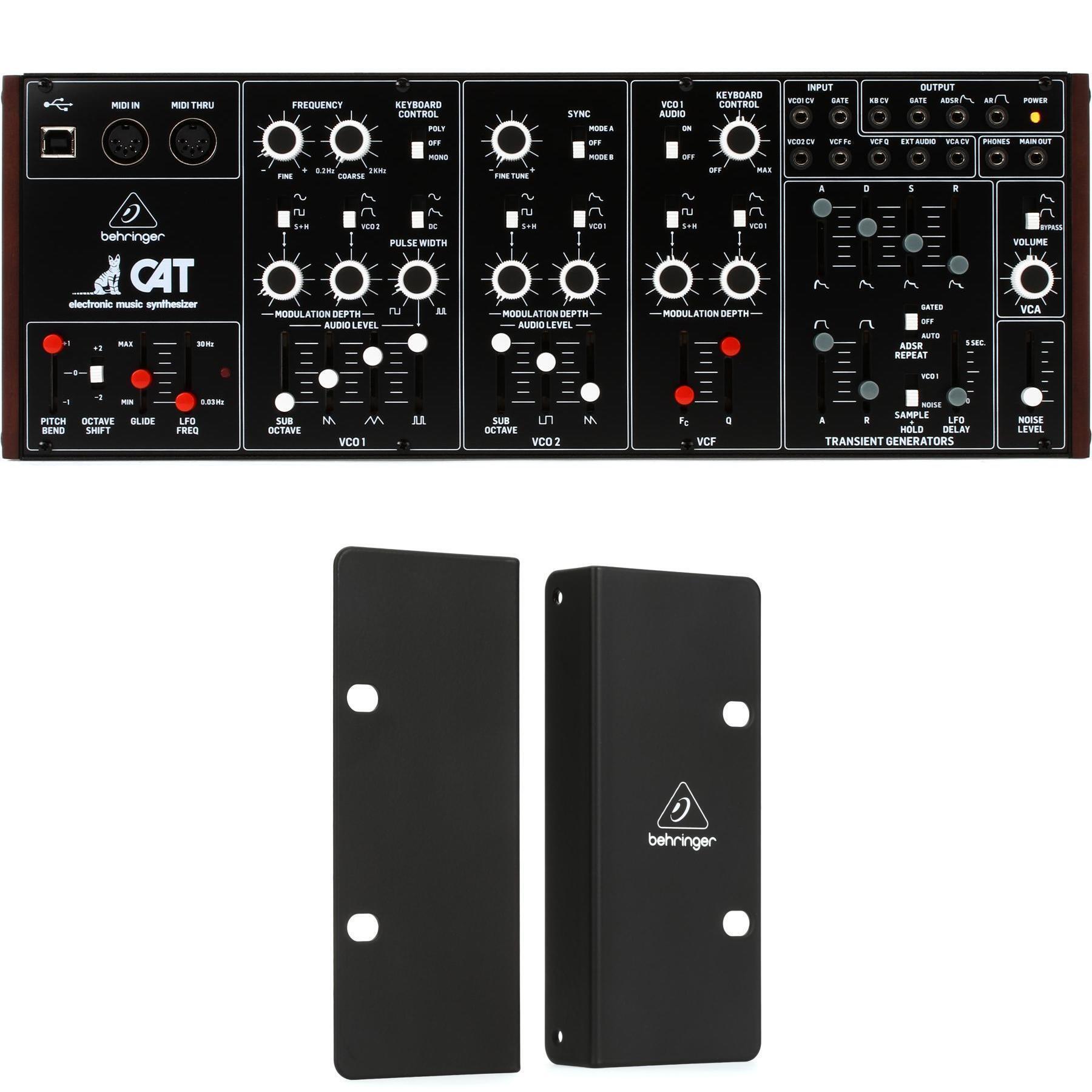 Behringer CAT Desktop Duophonic Analog Synthesizer Module and Rack Ears ...