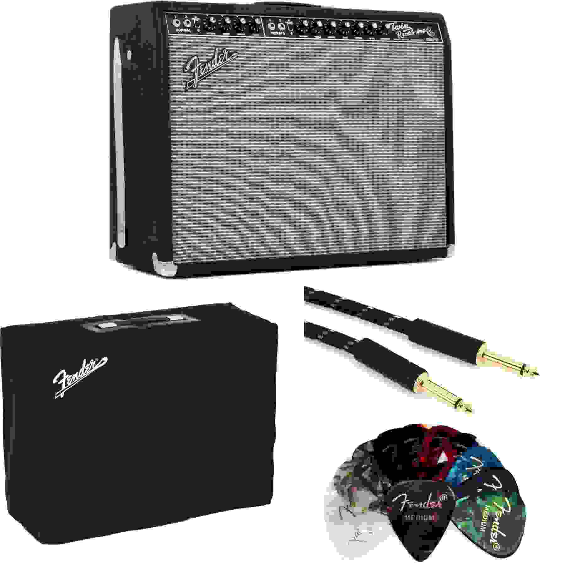 Fender '65 Twin Reverb 2x12-inch 85-watt Tube Combo Amp and Cover ...