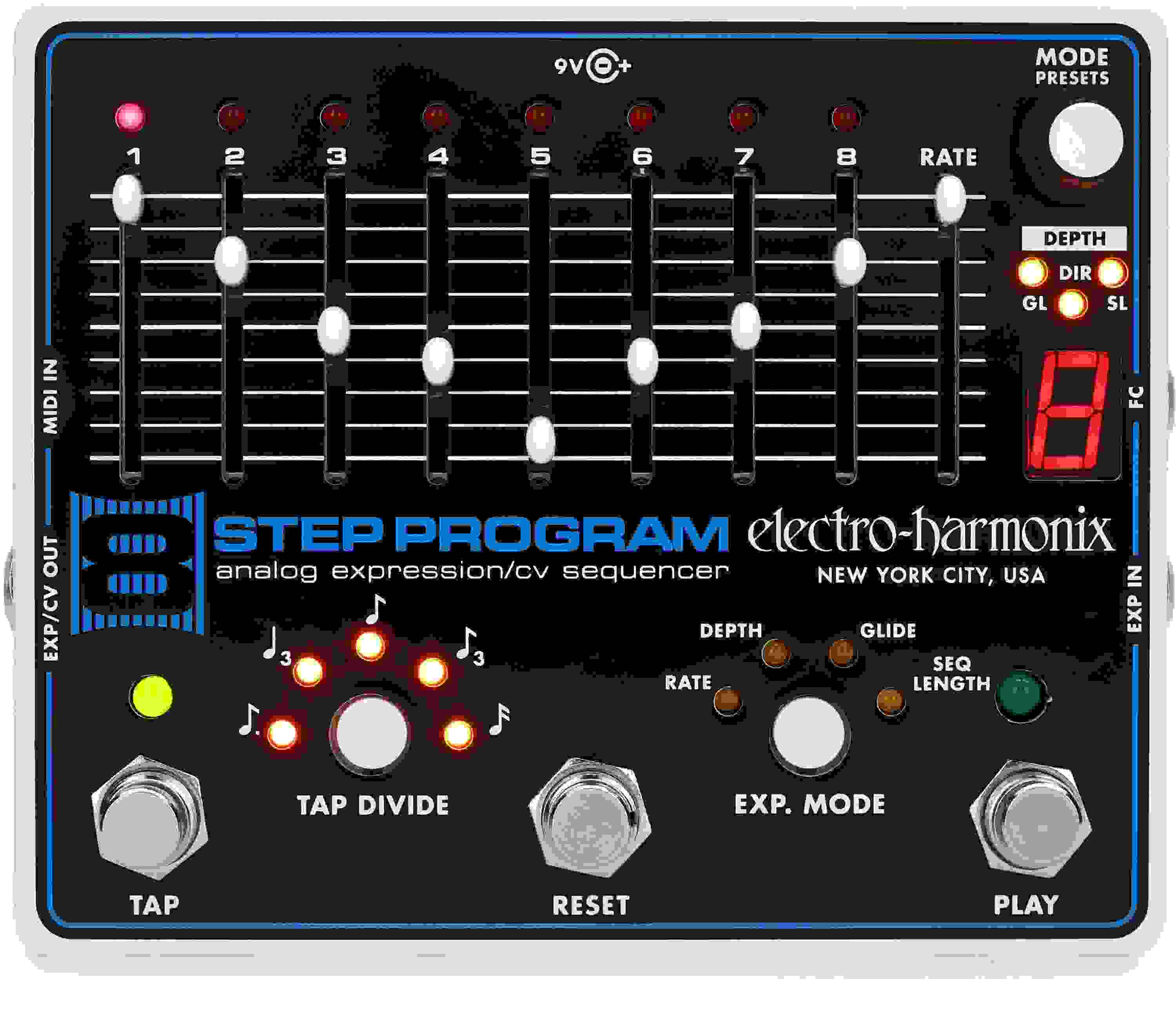Electro-Harmonix 8 Step Program Analog Expression/CV Sequencer Pedal | Sweetwater