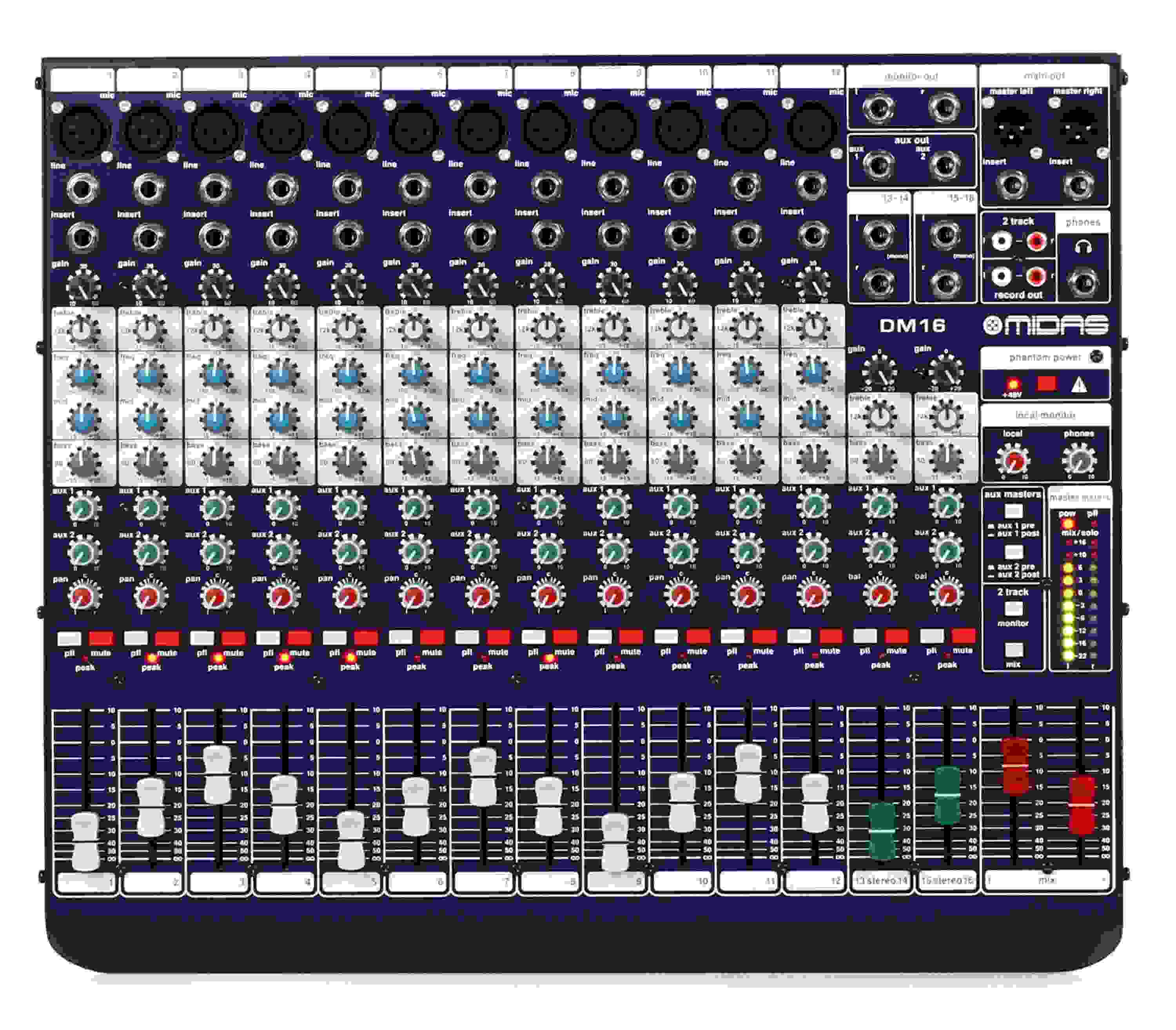 Midas DM16 16-channel Analog Mixer | Sweetwater