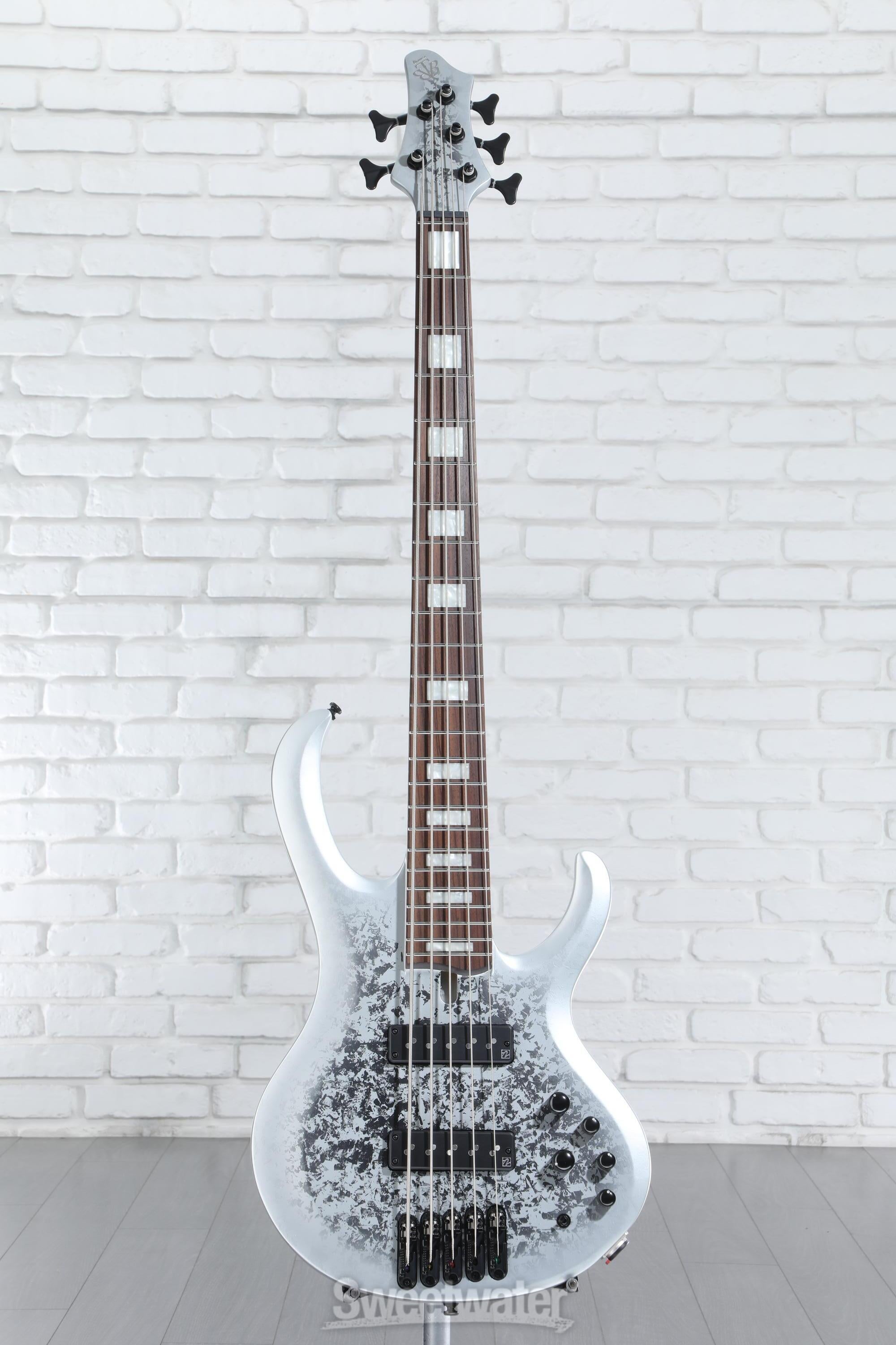 Ibanez 25th-anniversary BTB Standard 5-string Electric Bass Guitar - Silver Blizzard Matte ...