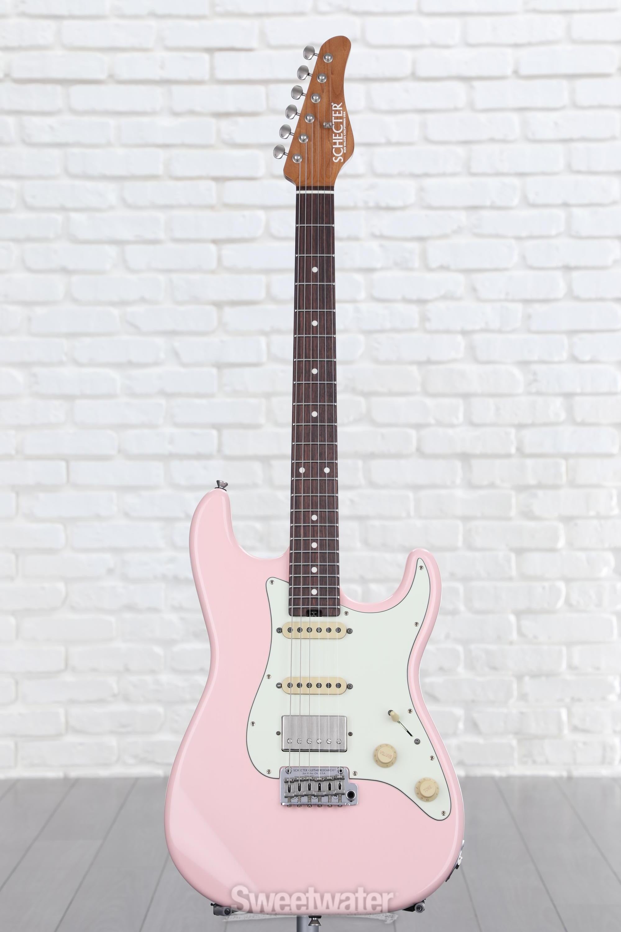 Schecter USA Traditional Wembley HSS Electric Guitar - Shell Pink ...