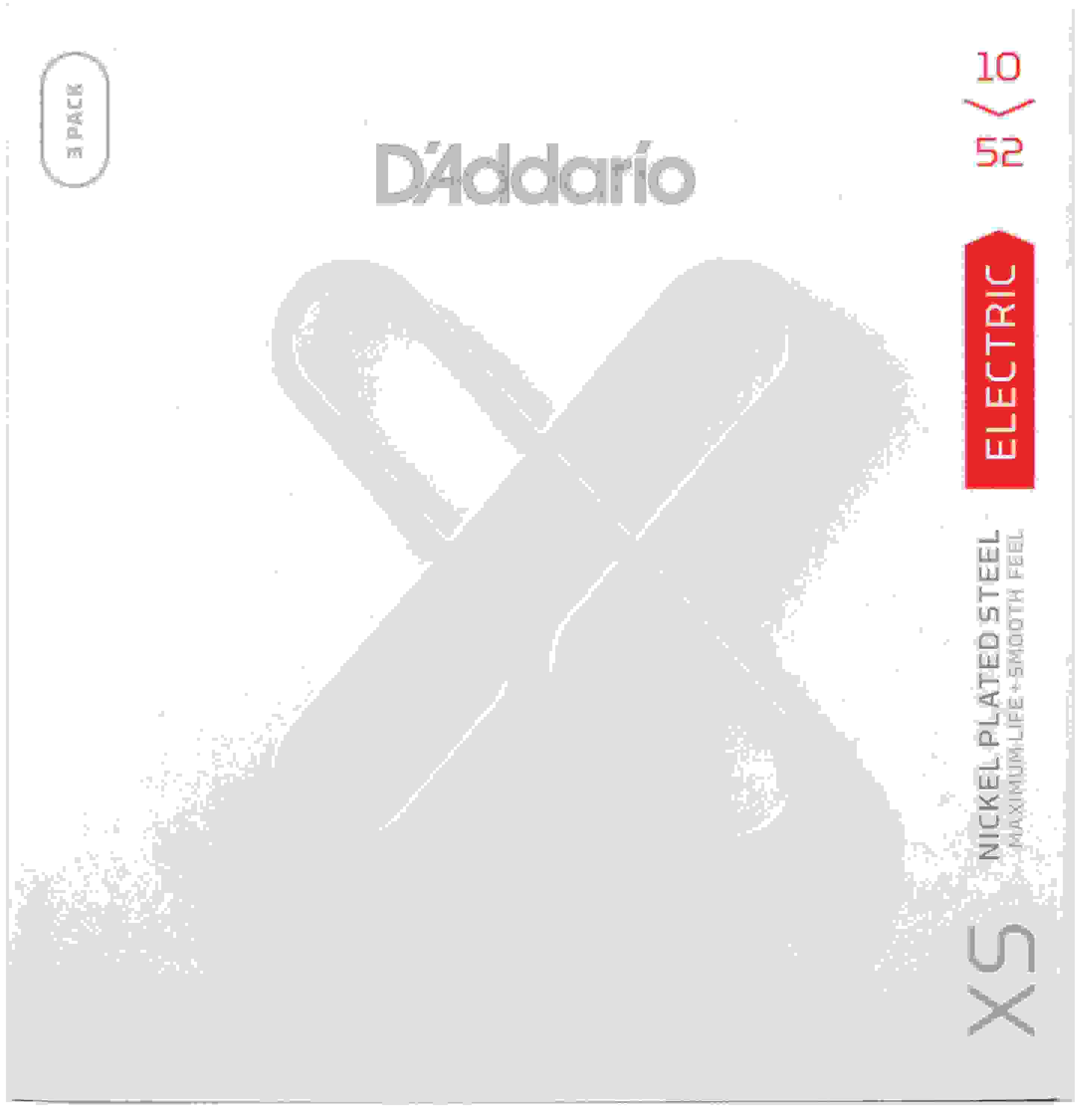 D'Addario XSE1052 XS Nickel-plated Steel Coated Electric Guitar Strings ...