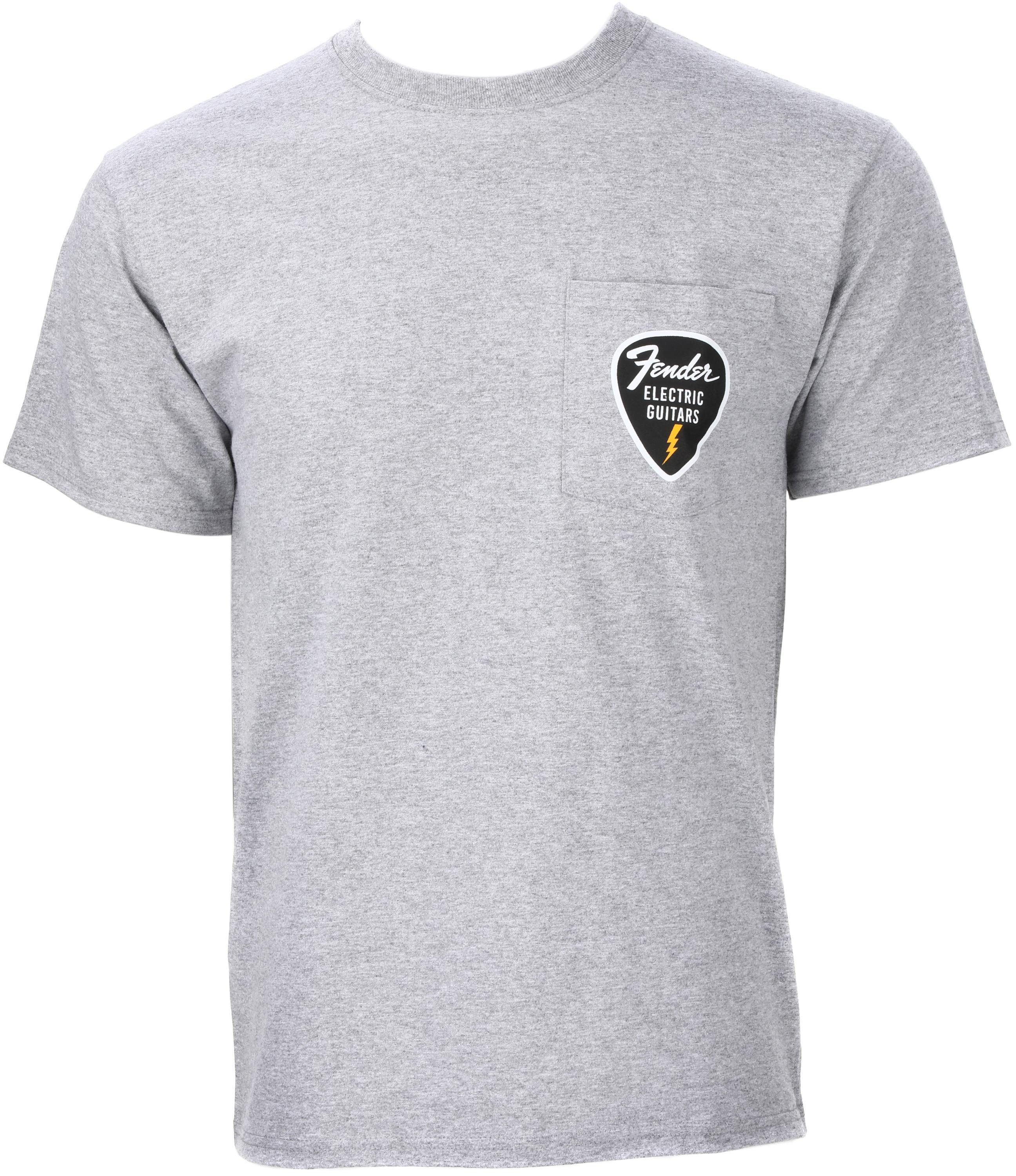 Fender Pick Patch Pocket T-shirt - XX-Large, Athletic Gray | Sweetwater