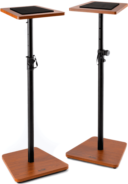 On-Stage SMS7500 Wood Studio Monitor Stands - Rosewood | Sweetwater