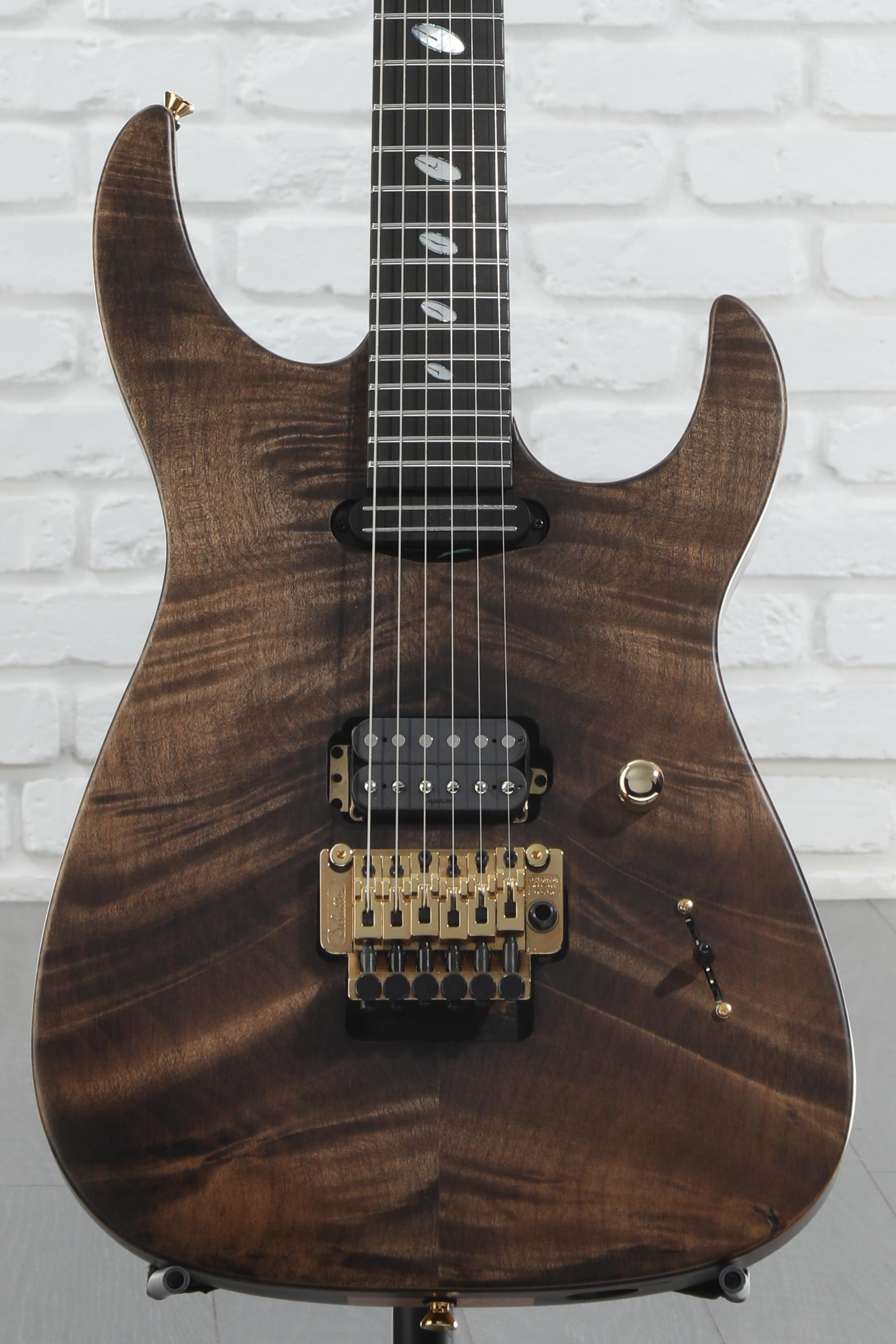Caparison Guitars Dellinger SH Custom Electric Guitar - Black Amber | Sweetwater