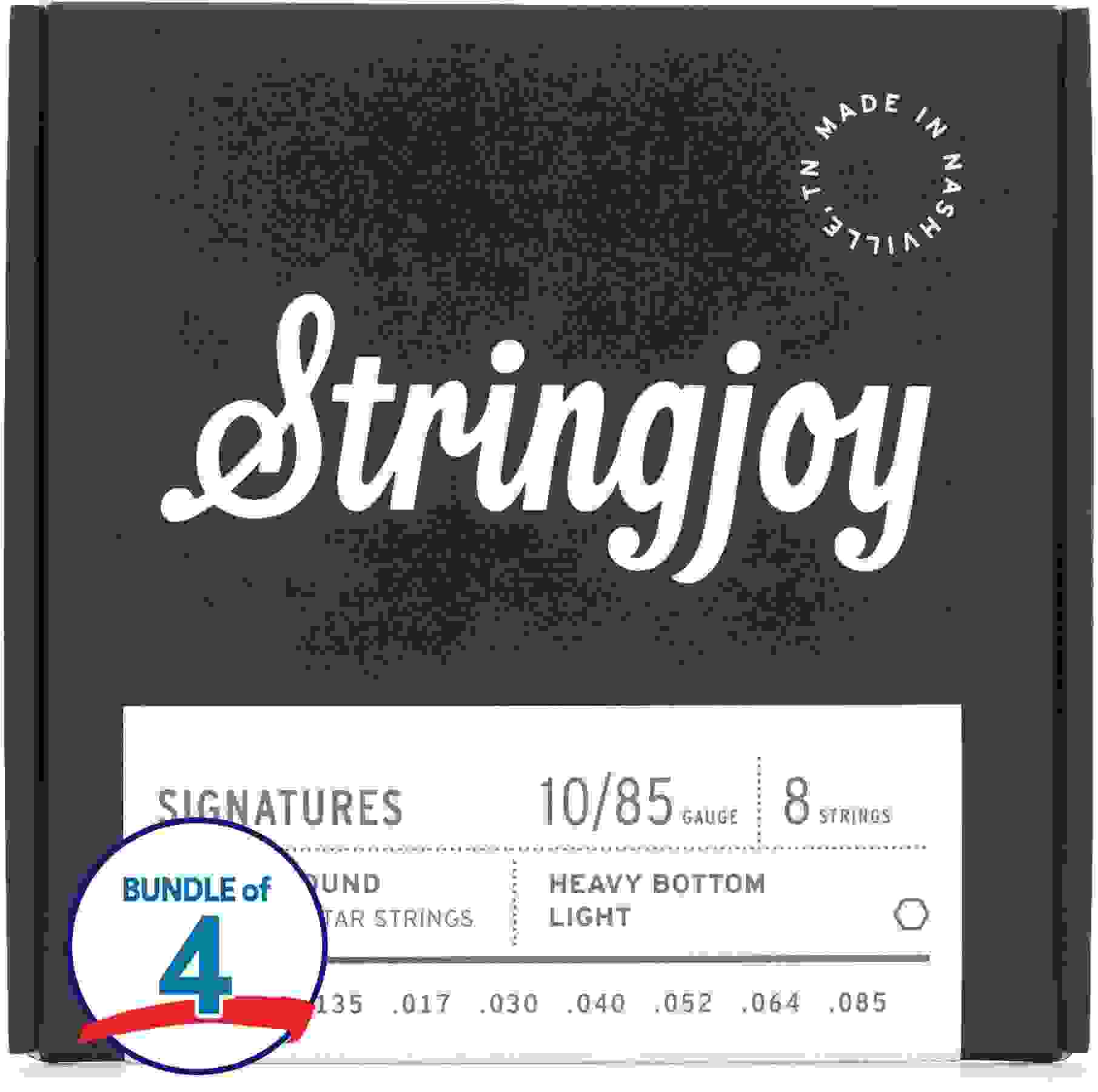 Stringjoy Signatures Nickel-wound Heavy Bottom 8-string Electric Guitar ...