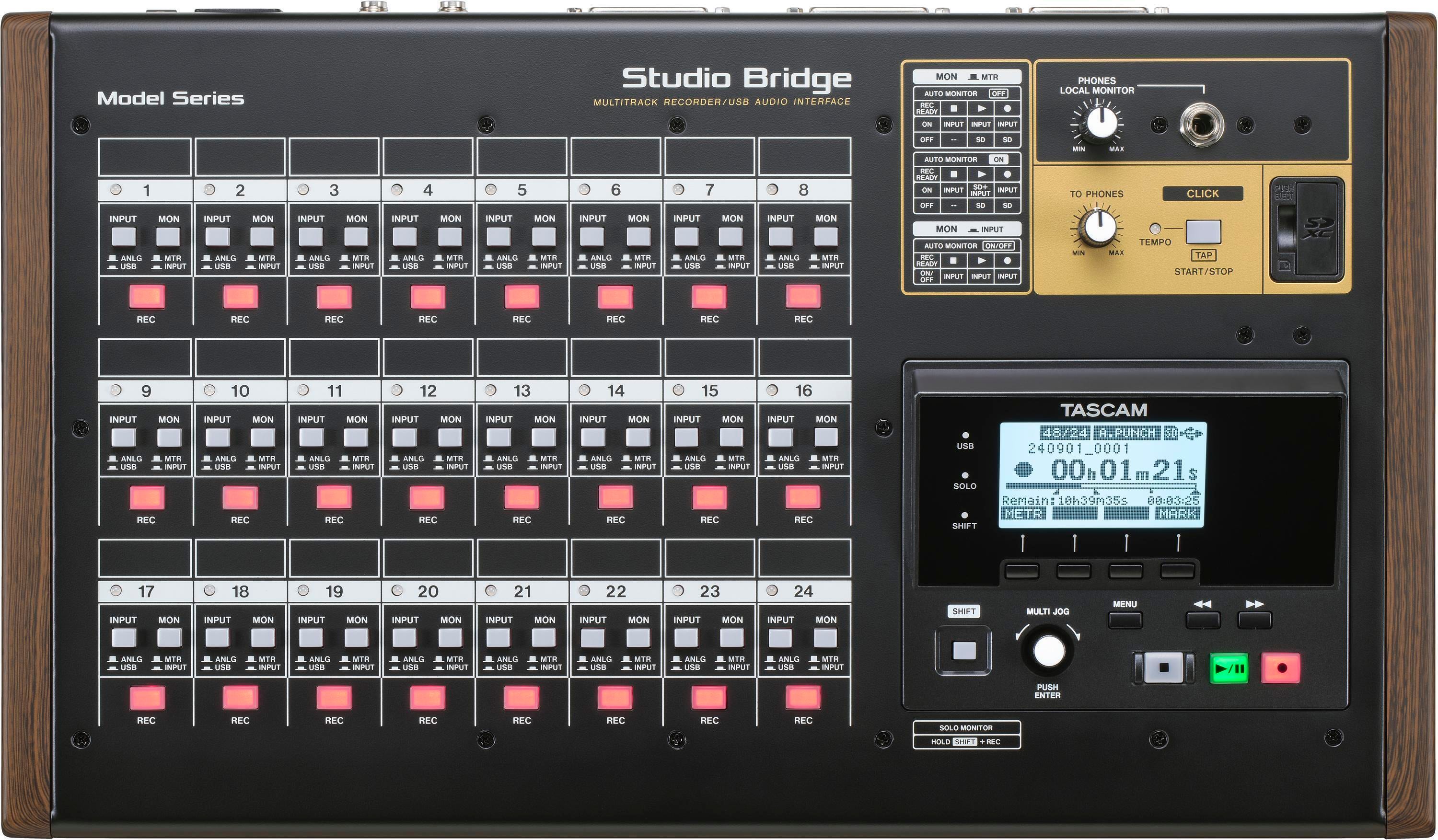 TASCAM Studio Bridge 24-track Analog Multitrack Recorder and USB Audio ...