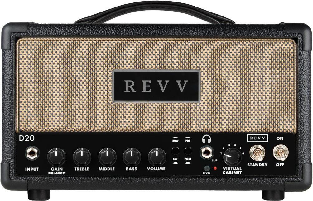 Revv D20 20-/4-watt Tube Head - Black Tolex | Sweetwater
