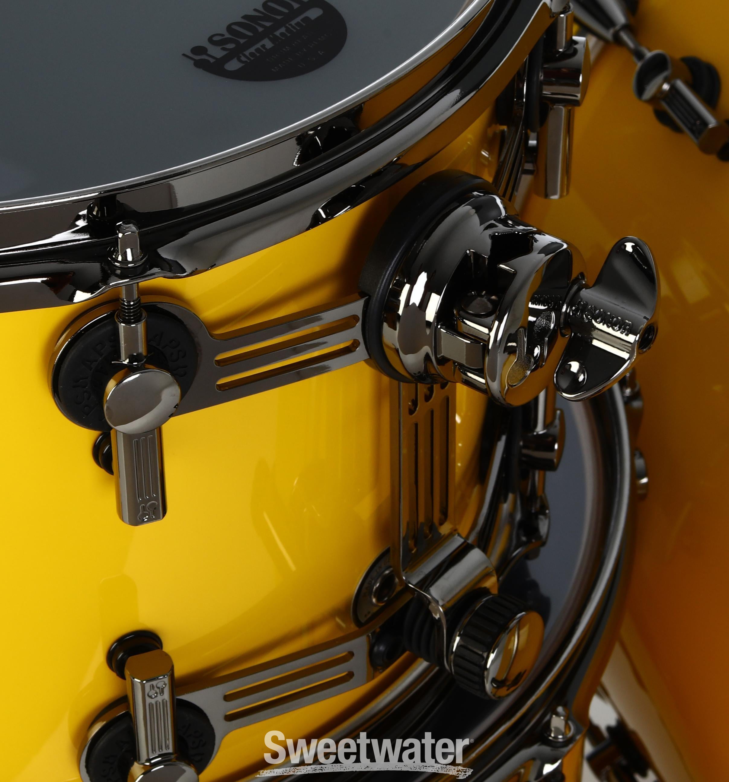 Sonor SQ2 Maple 3-piece Shell Pack - Solid Yellow | Sweetwater Sonor SQ2 Maple 3-piece Shell Pack - Solid Yellow | Sweetwater