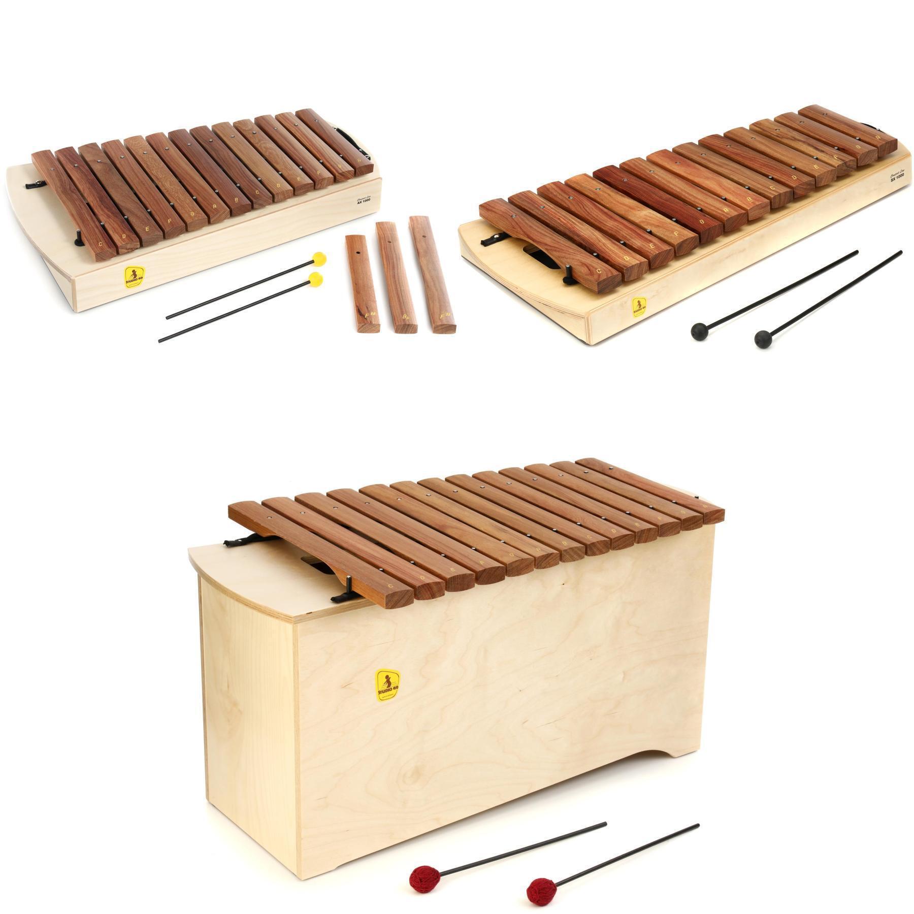 Studio 49 1000 Xylophone 3 Piece Bundle - Pau Rosa Bars | Sweetwater