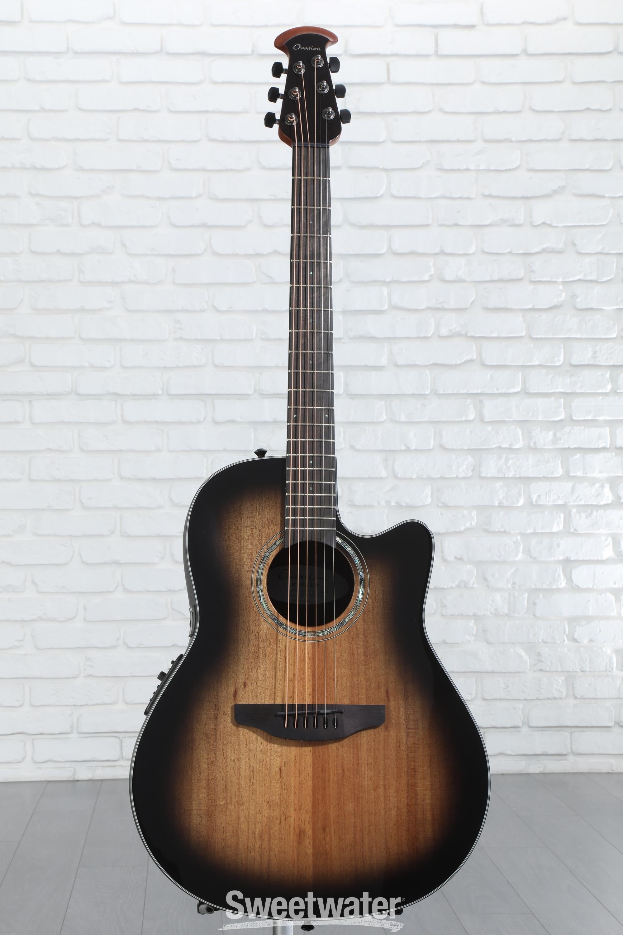 Ovation CS24P-ABLKW-G Celebrity Exotic Selection Acoustic-electric ...