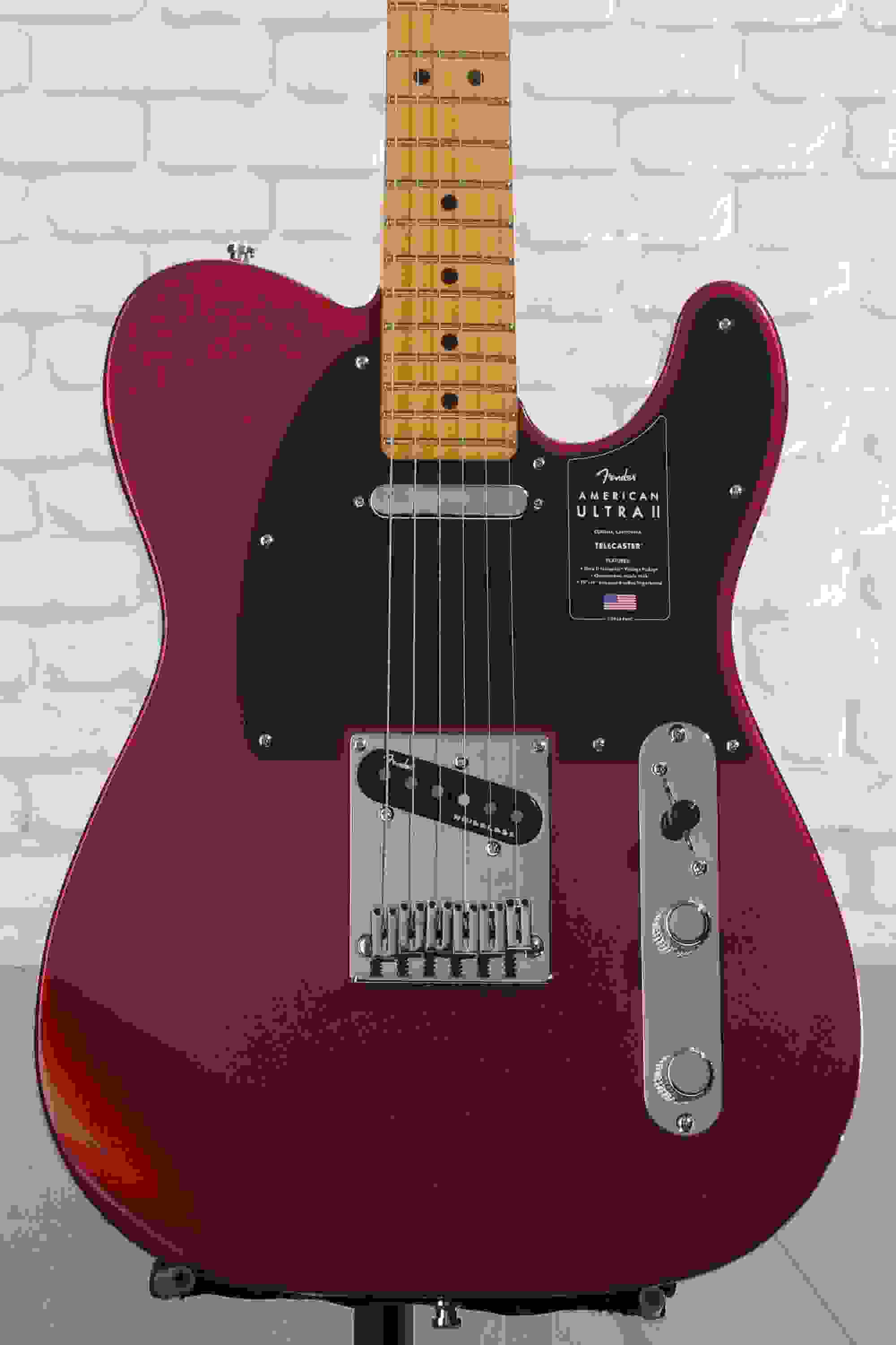 Fender American Ultra II Telecaster Electric Guitar - Sinister Red ...