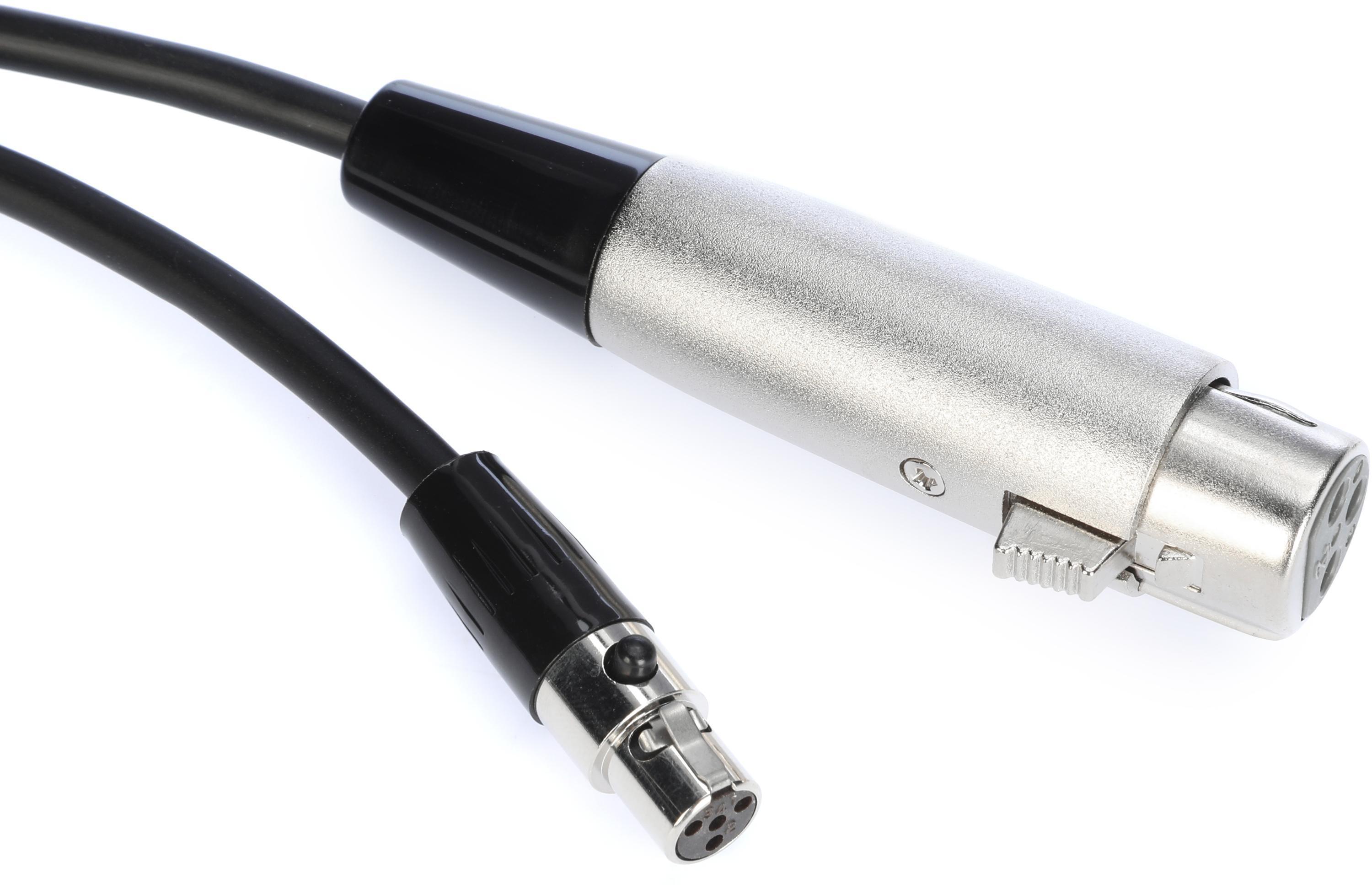 Shure WA310 Female XLR to TA4F Microphone Cable for Wireless Bodypack ...