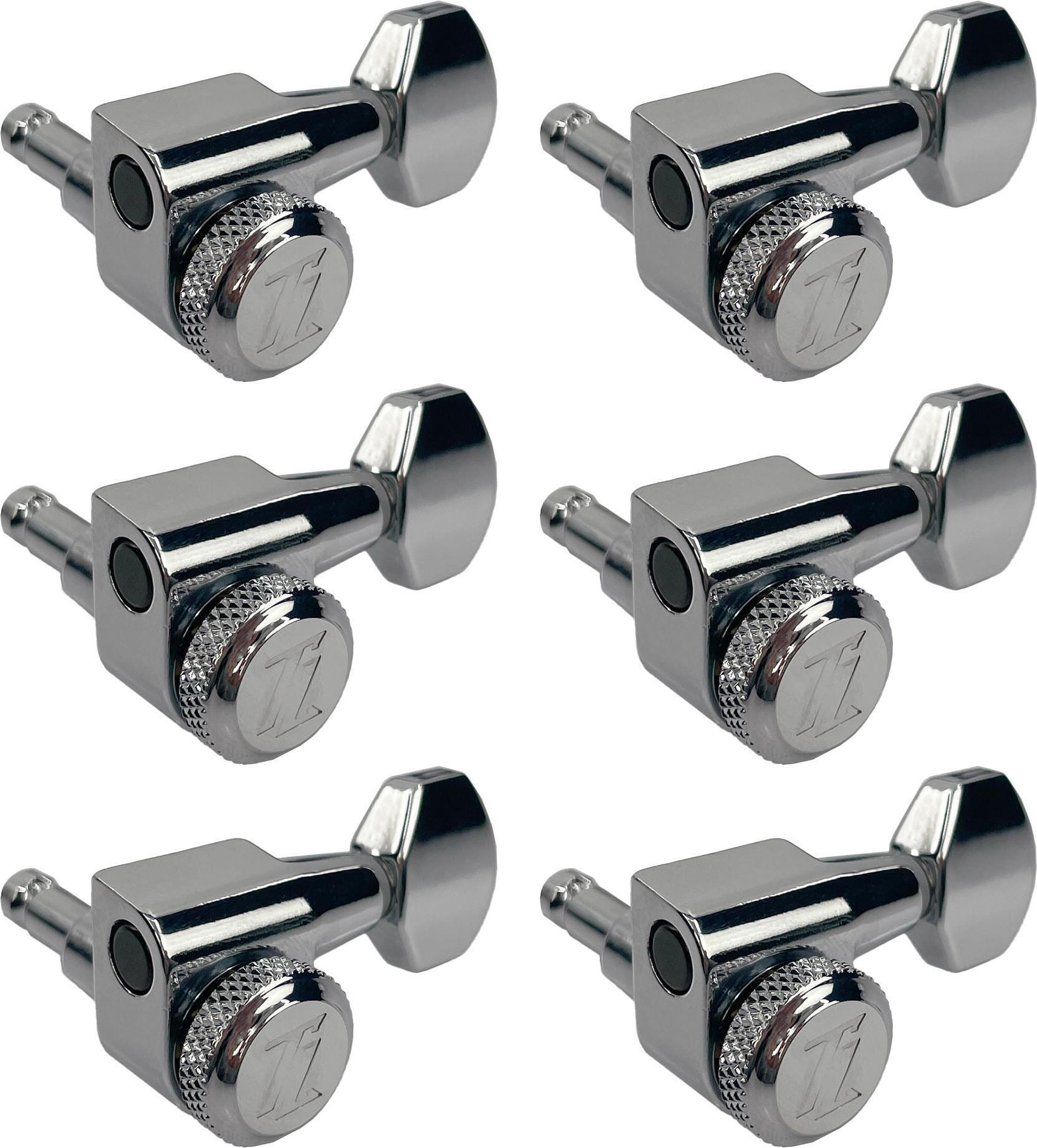 AllParts True Lok Mid-size Locking Tuners - 6 In-line, Chrome | Sweetwater