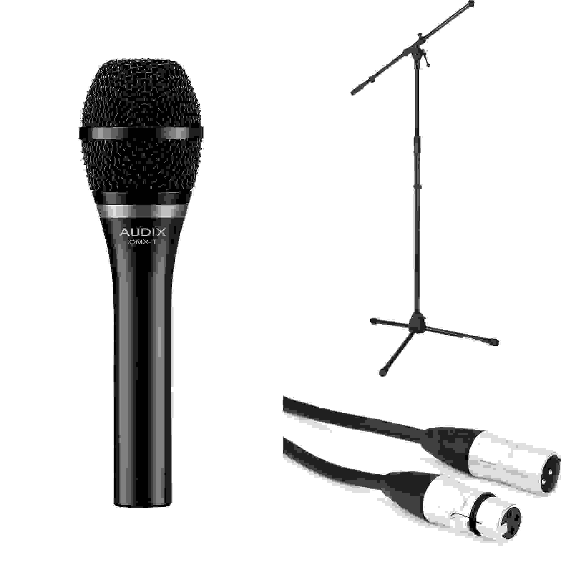 Audix OMX-T Dynamic Hypercardioid Vocal Microphone with Stand and Cable ...