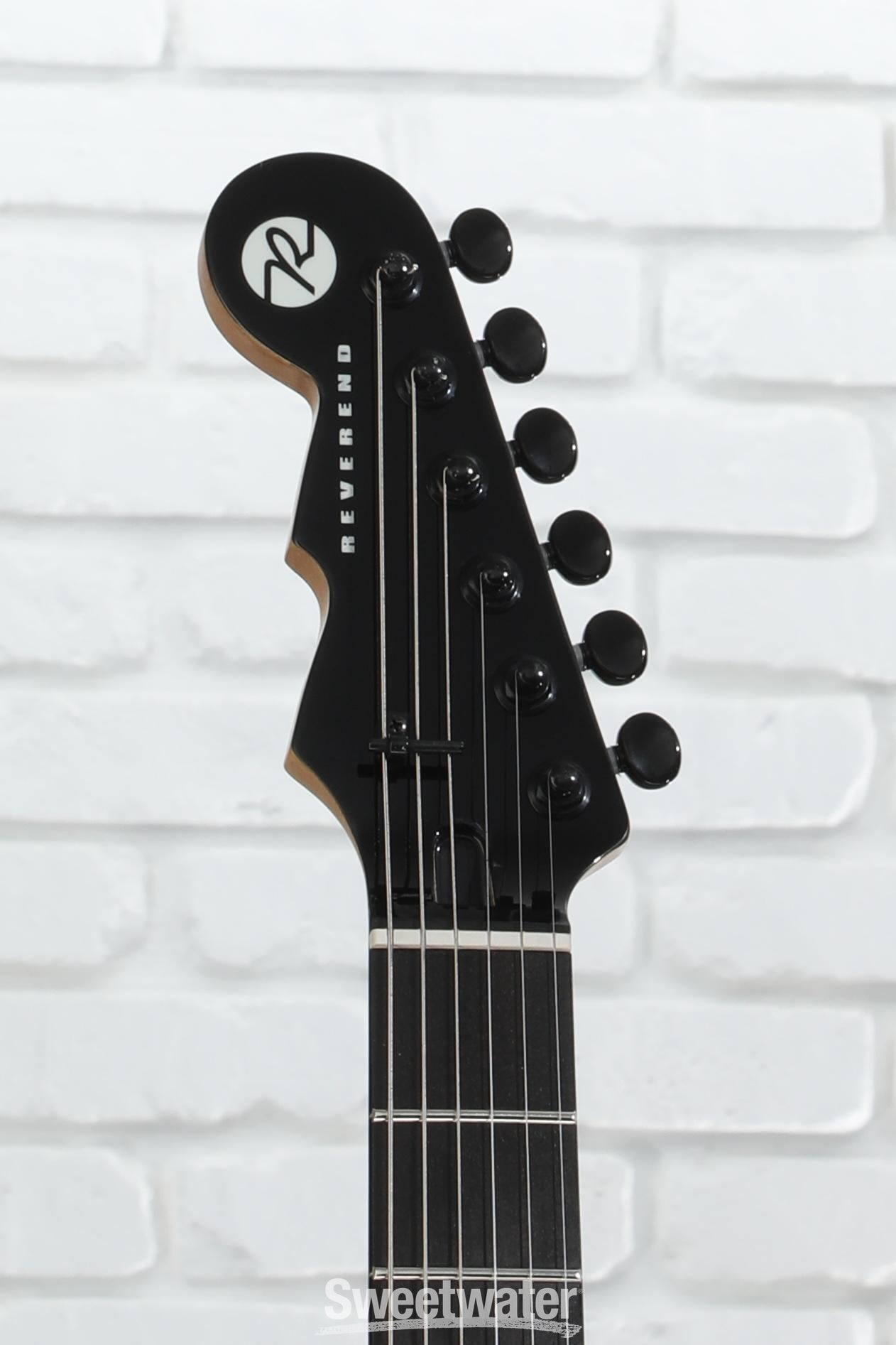 Reverend Airsonic W Electric Guitar - Midnight Black | Sweetwater