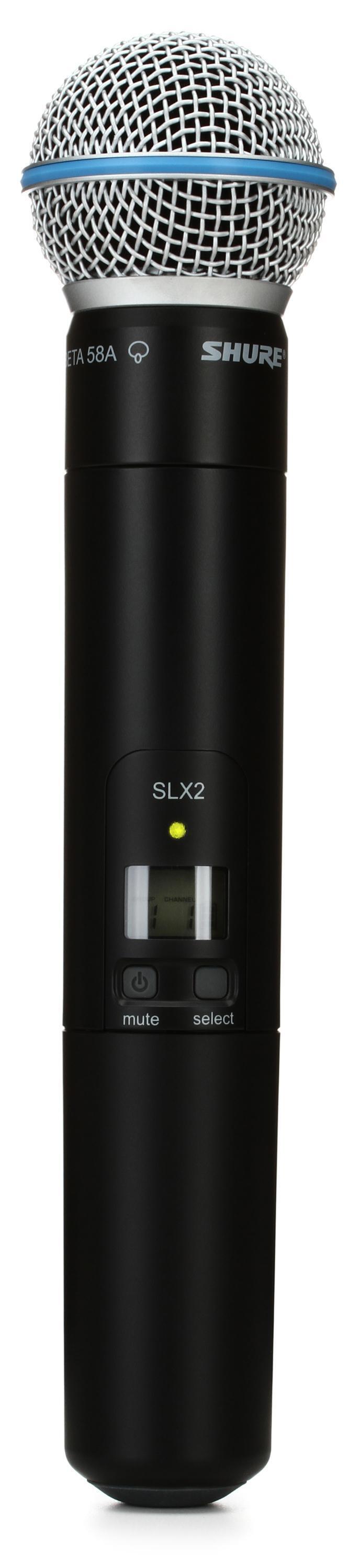 Shure SLX2/BETA58 Wireless Handheld Microphone Transmitter - G5 Band ...
